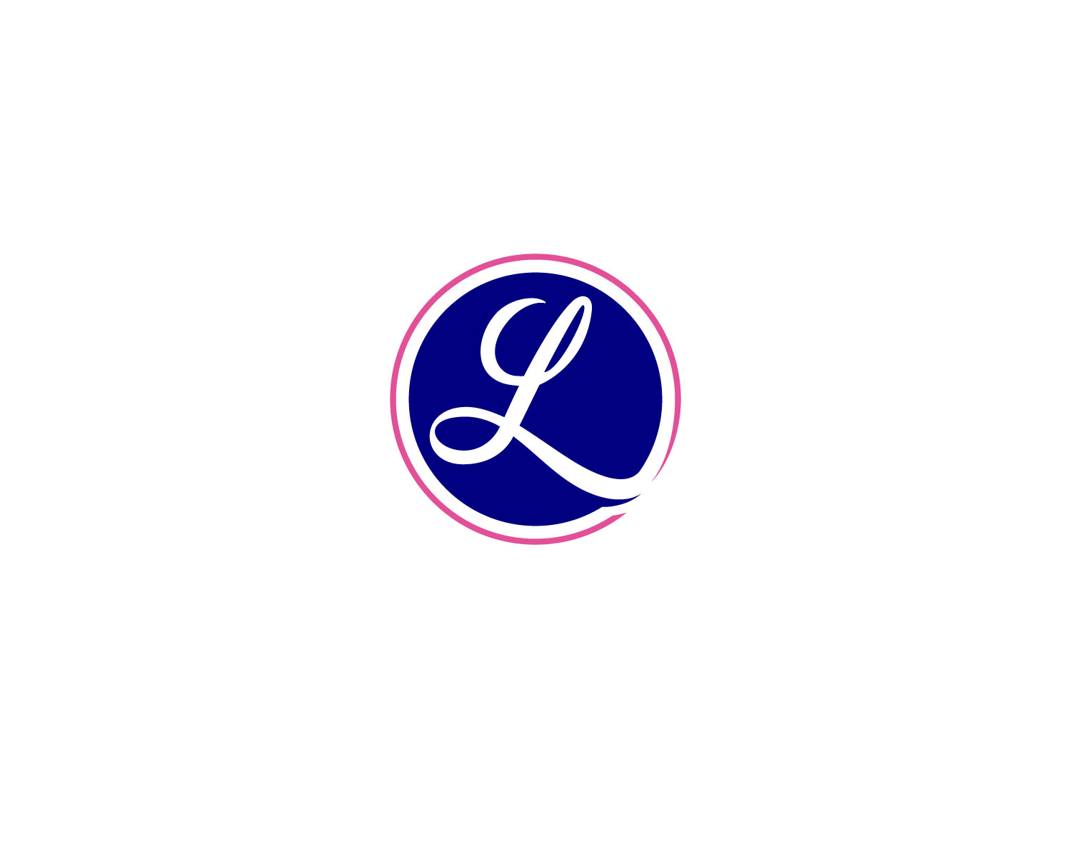 Logo Design for just the cursive letter L in a circle with a color ...
