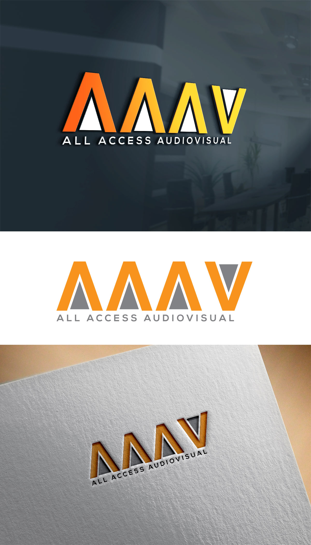 Logo Design for AAAV and/or All Access Audiovisual. I do like orange as ...