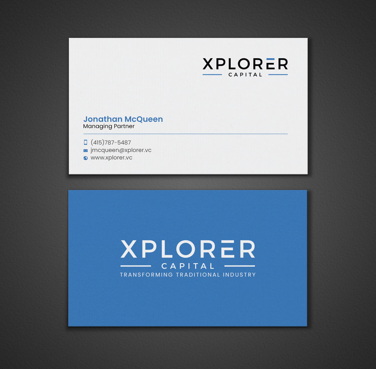 Modern, Serious, Venture Capital Business Card Design for a Company by ...