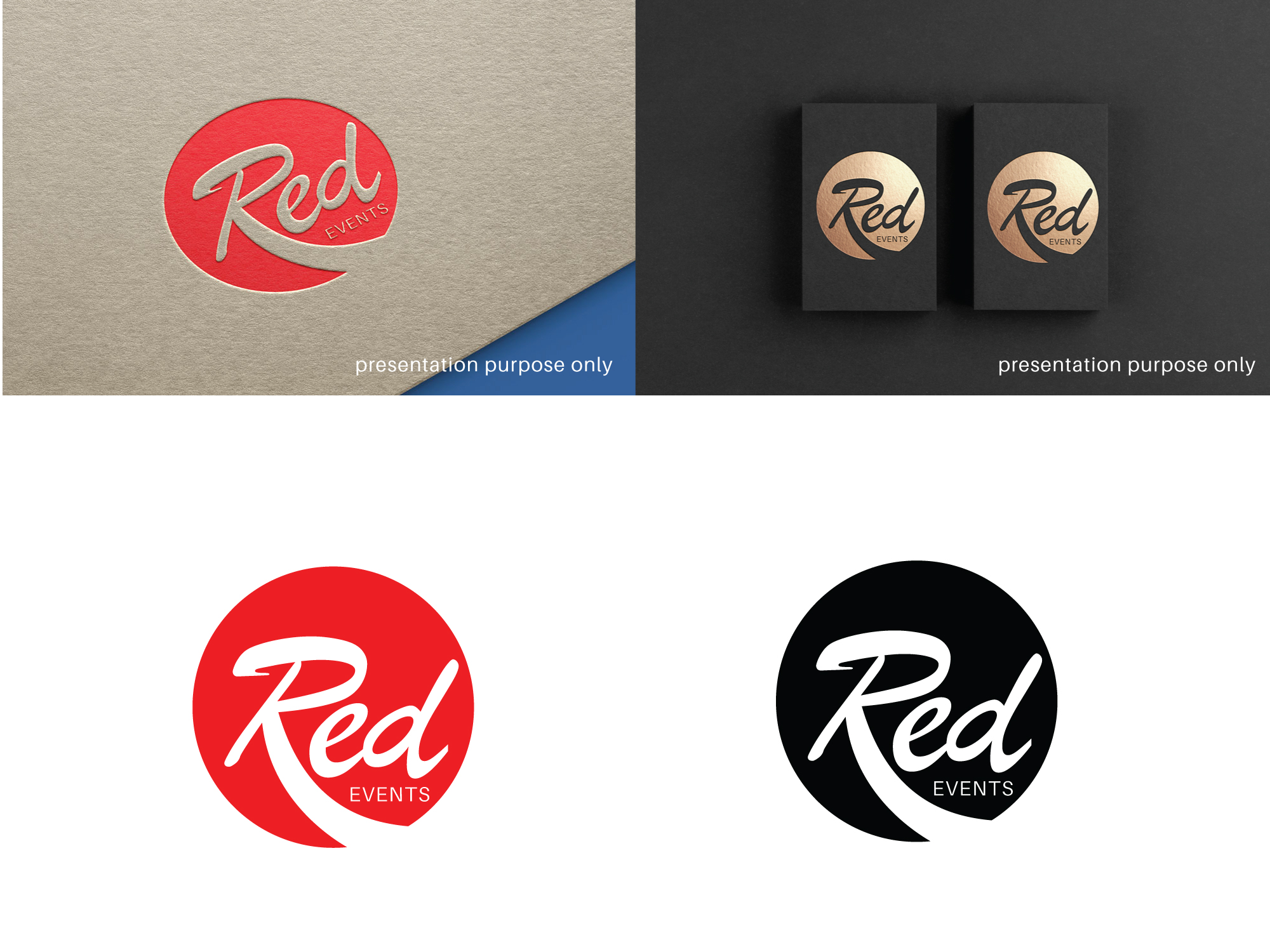 Modern, Professional, Events Logo Design for Red Events by Paras Bali ...