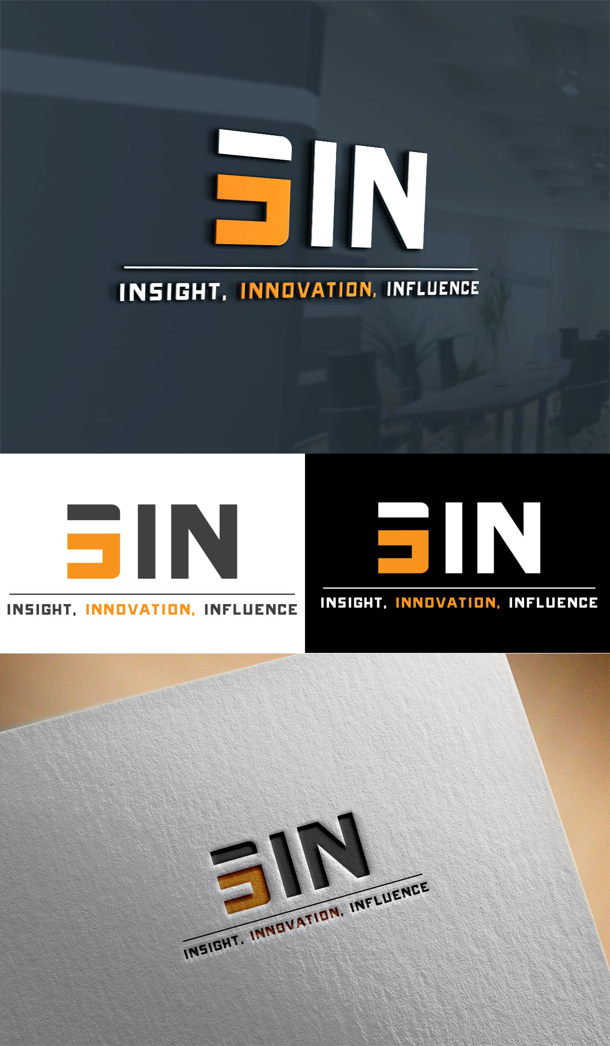 Modern, Professional Logo Design for 3in - insight, innovation ...