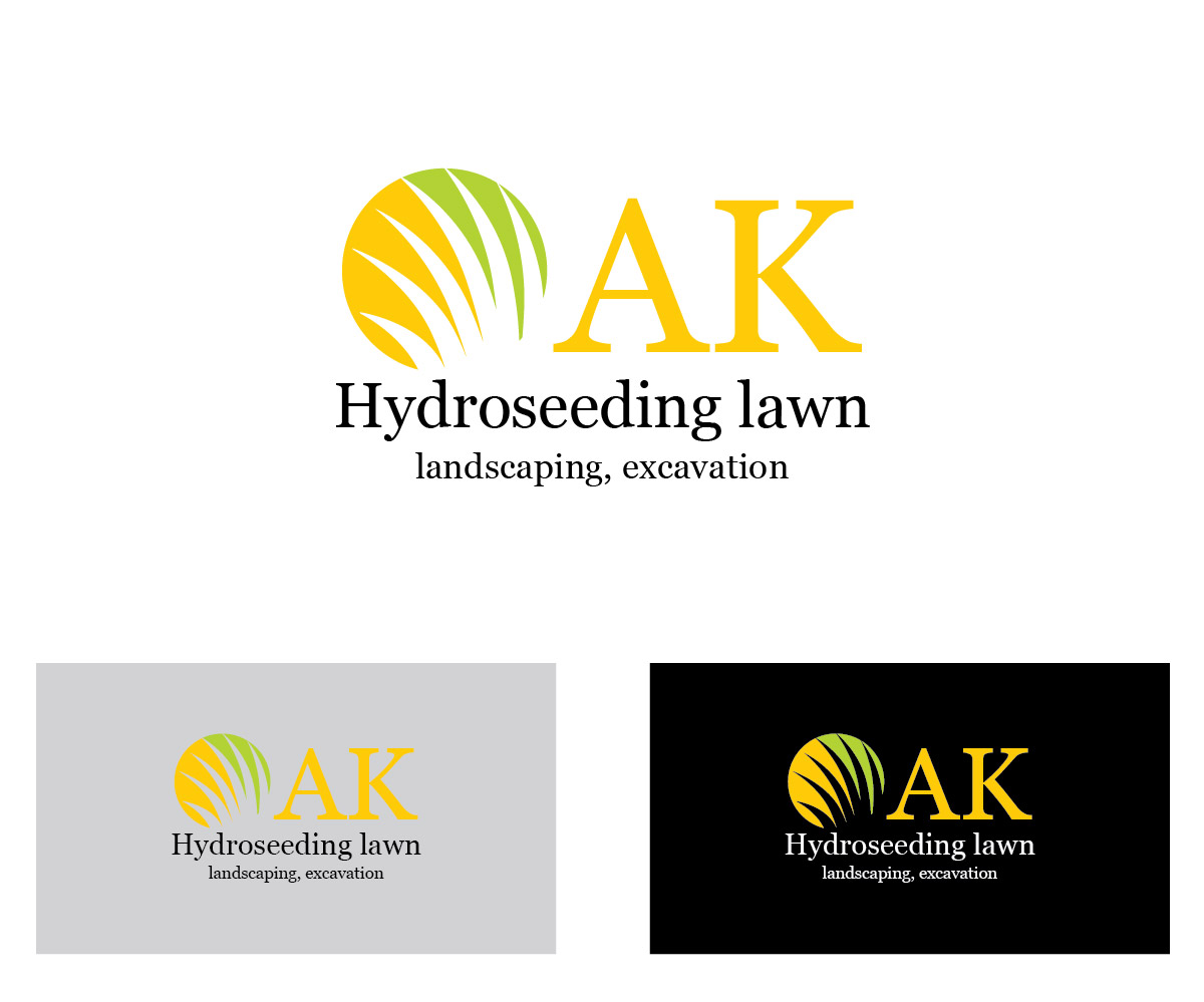 Logo Design for AK Hydroseeding lawn, landscaping, excavation by Isnah ...