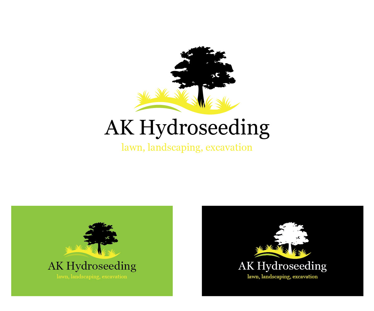 Logo Design for AK Hydroseeding lawn, landscaping, excavation by Isnah ...