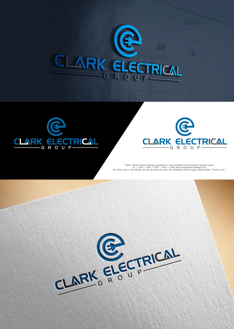 Bold, Masculine, Electrical Logo Design for Clark Electrical Group by ...