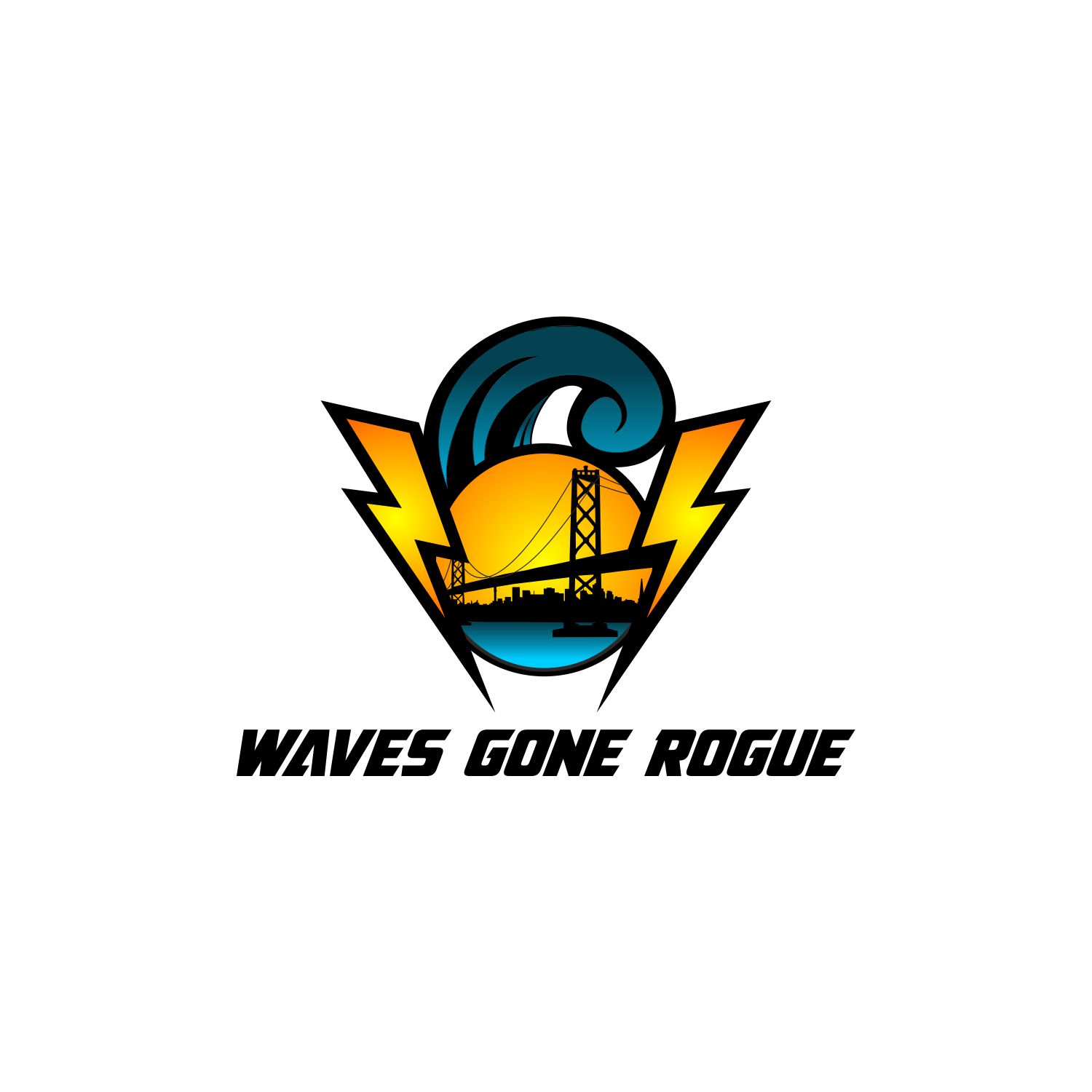 Serious, Colorful, Fashion Logo Design for A tidal wave in the middle ...