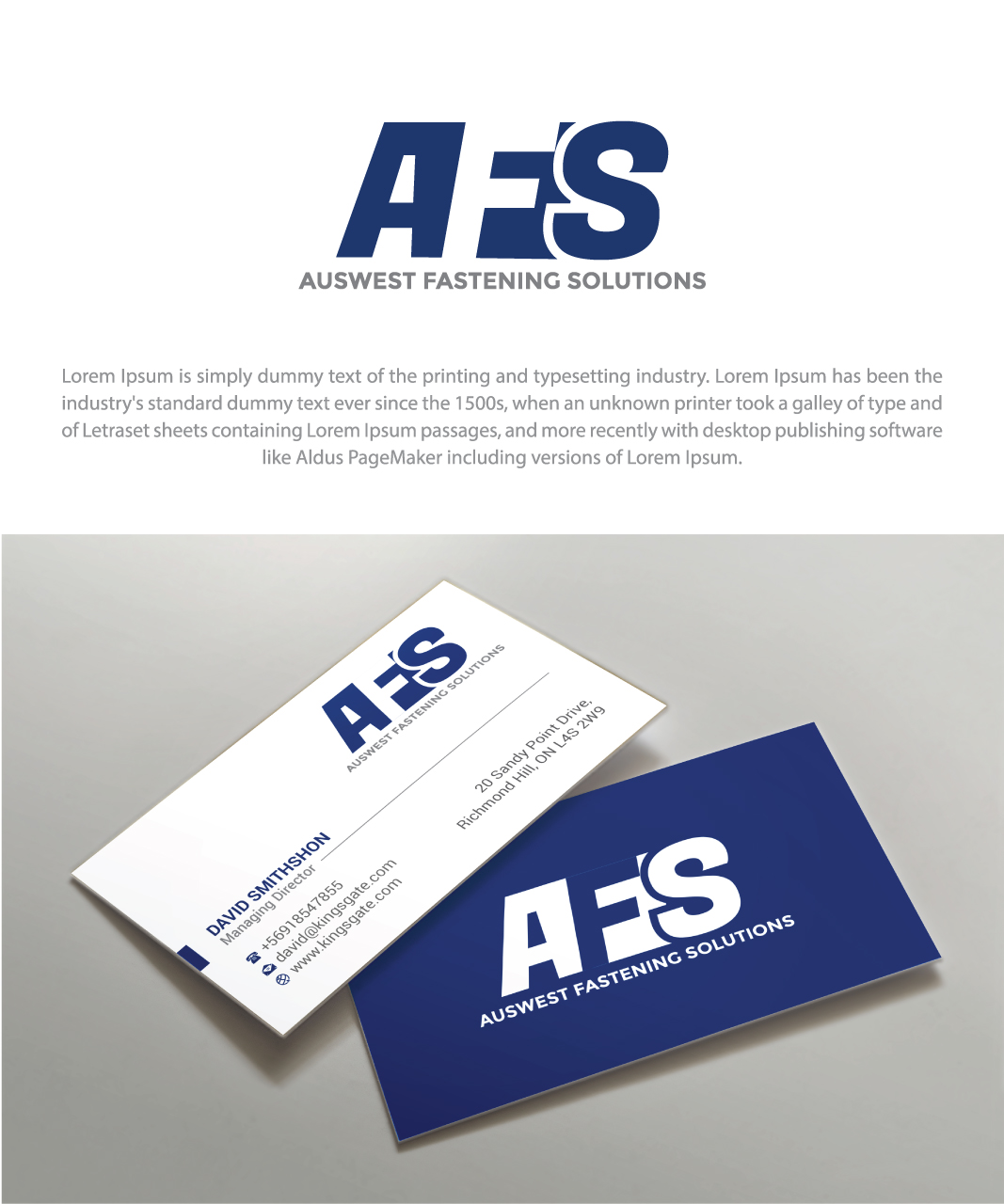 Modern, Professional, Fastener Logo and Business Card Design for AFS ...