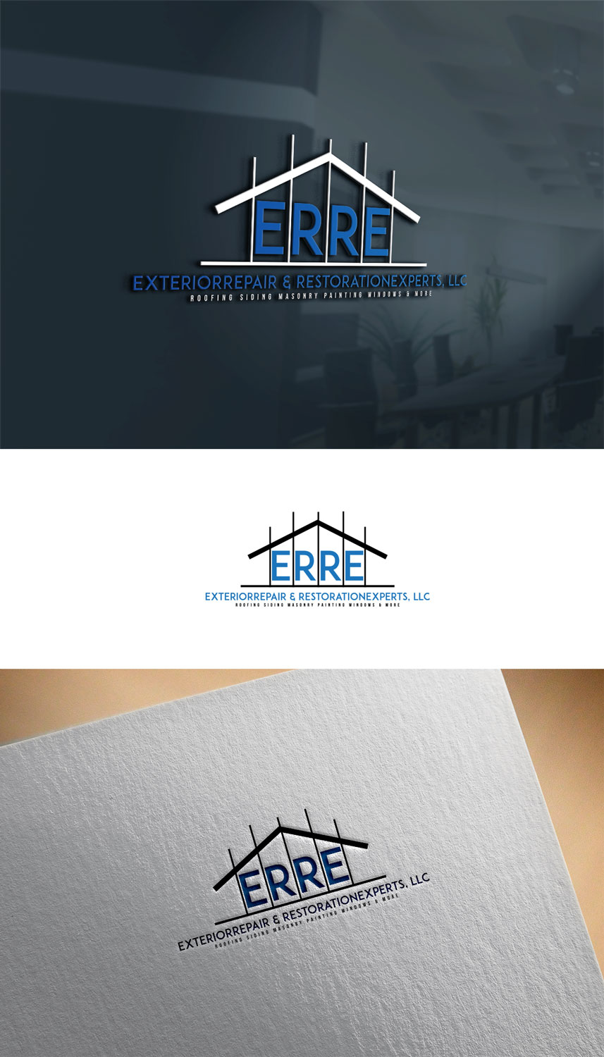 Logo Design for ExteriorRepair & RestorationExperts, LLC/ roofing ...