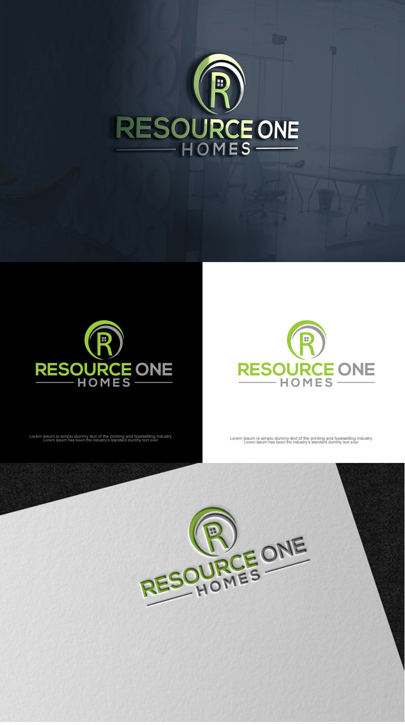 Modern, Professional, Real Estate Logo Design for Resource One Homes by ...
