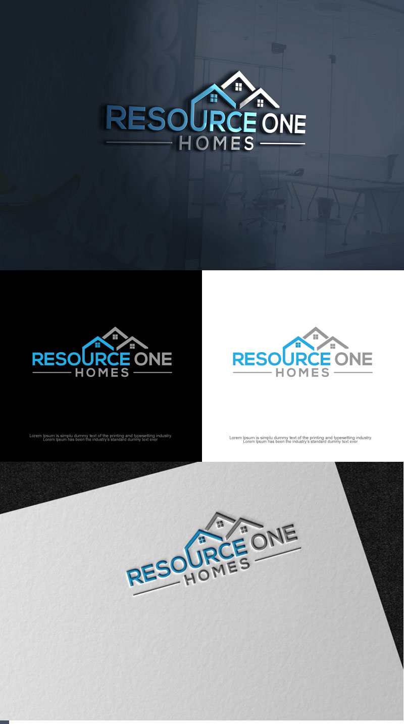 Modern, Professional, Real Estate Logo Design for Resource One Homes by ...