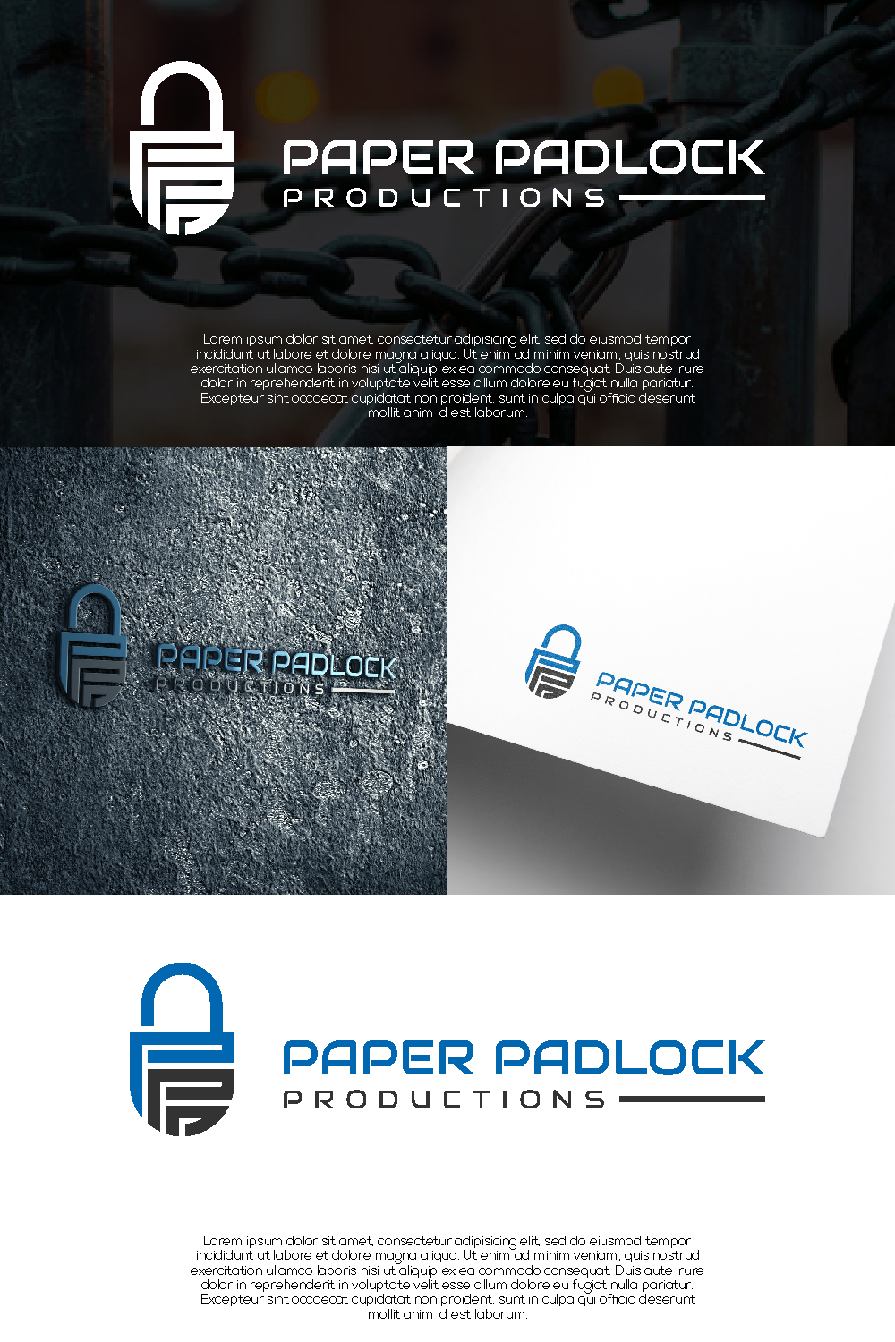 Bold, Playful, Film Production Logo Design for Paper Padlock ...