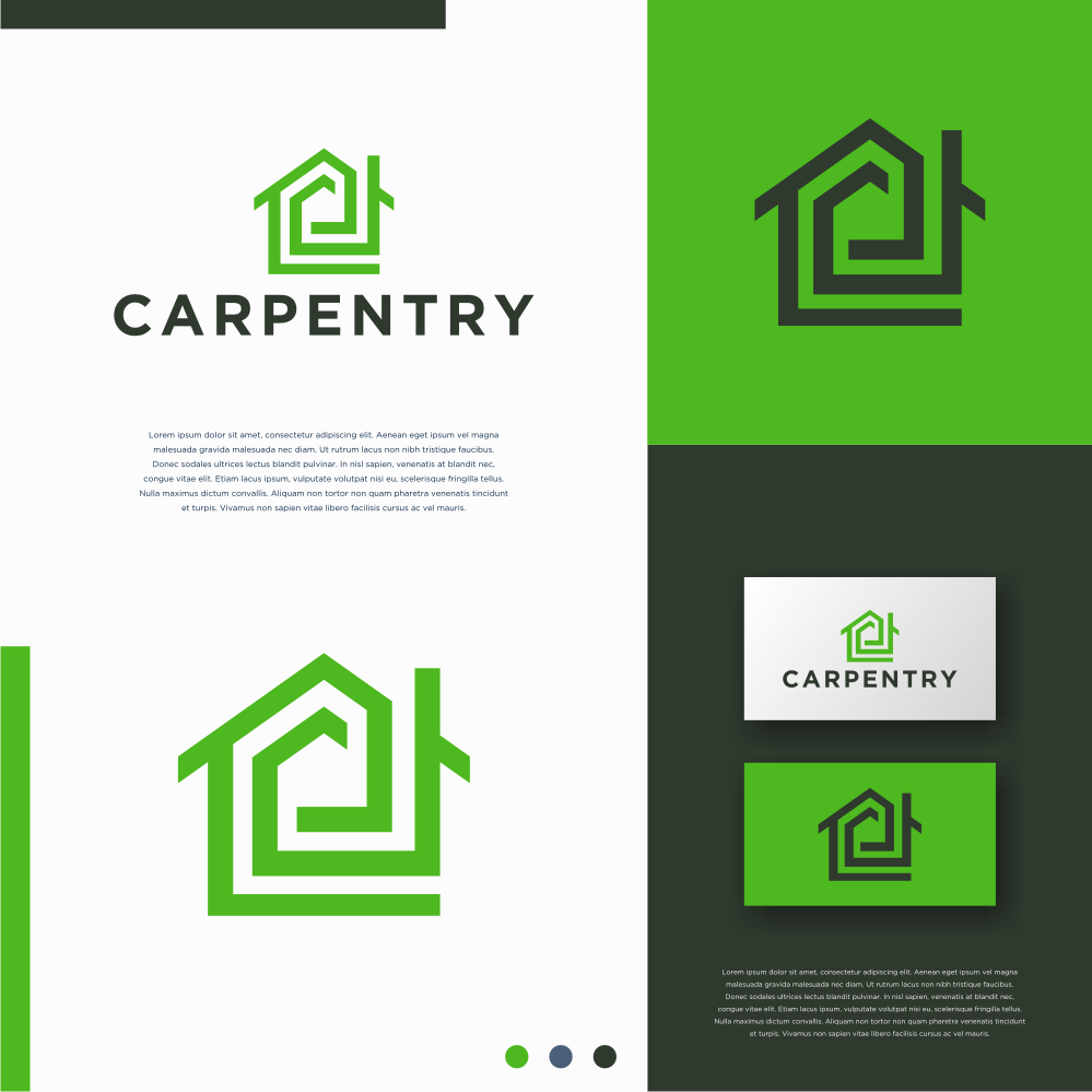 Upmarket, Serious, Carpentry Logo Design for Grenier Construction Inc ...