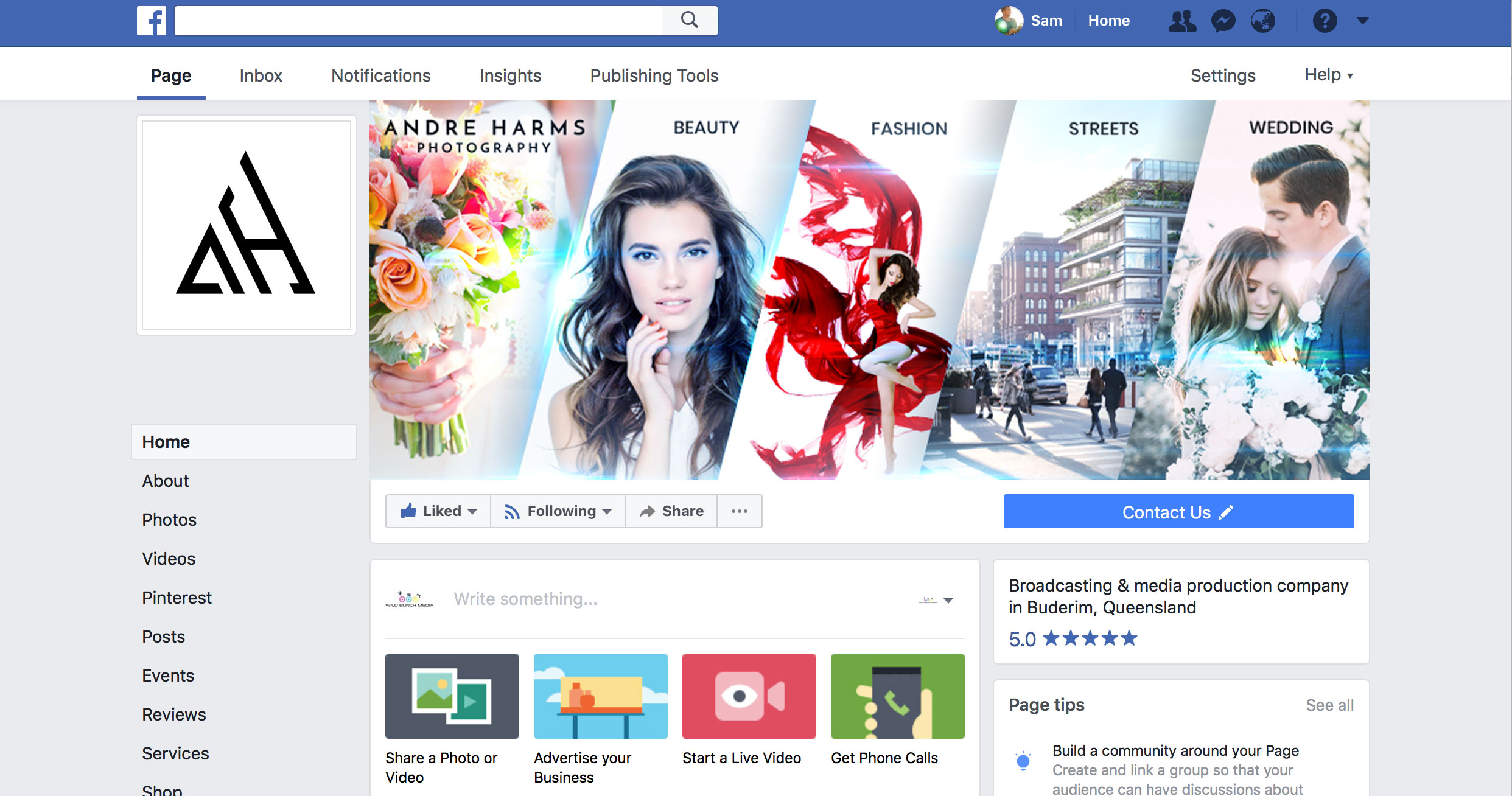 Serious, Modern Facebook Design for Andre Harms Photography by ...