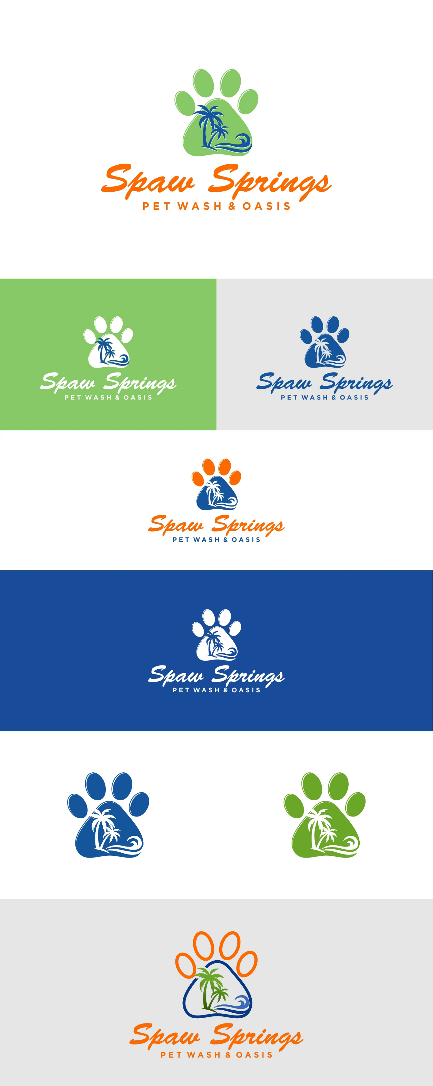 Logo Design for Spaw Springs Pet Wash & Oasis by ZeneFashions | Design ...