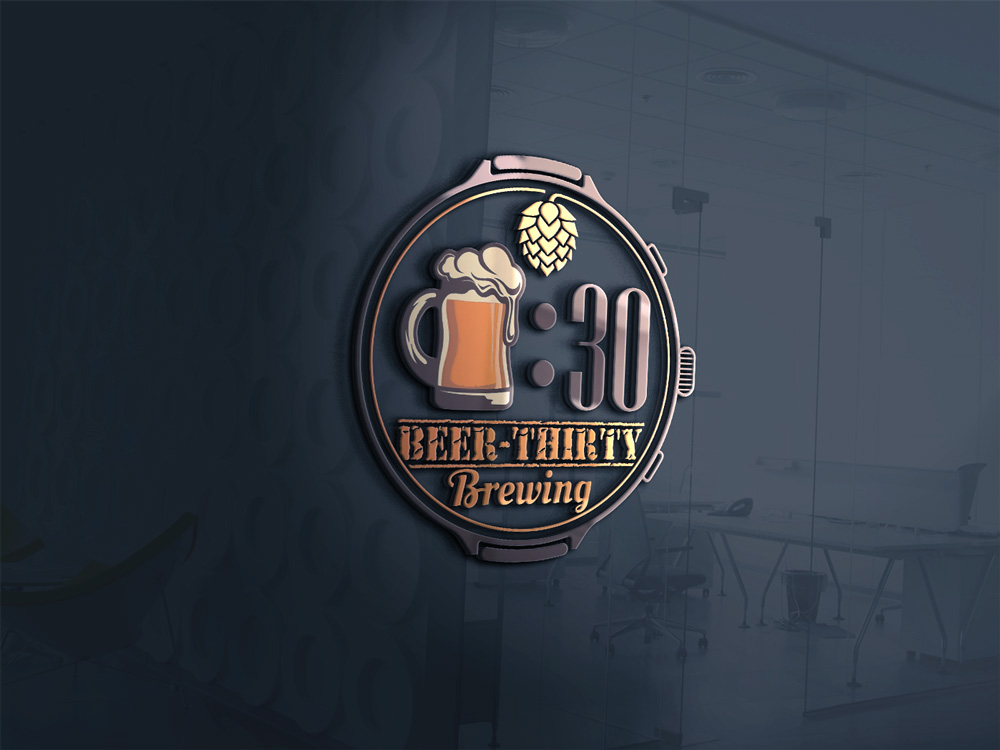 Traditional, Masculine Logo Design for Beer-Thirty Brewing by alpha hop ...