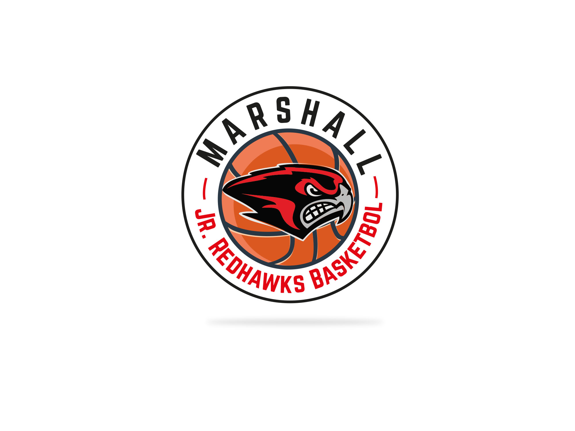 Bold, Playful, School Logo Design for Marshall Jr. Redhawks Basketball ...