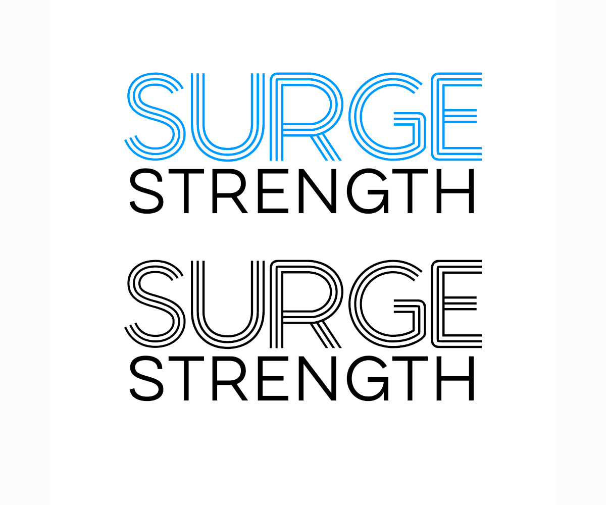 Upmarket, Bold, Fitness Logo Design for SURGE Strength by Aiya | Design ...