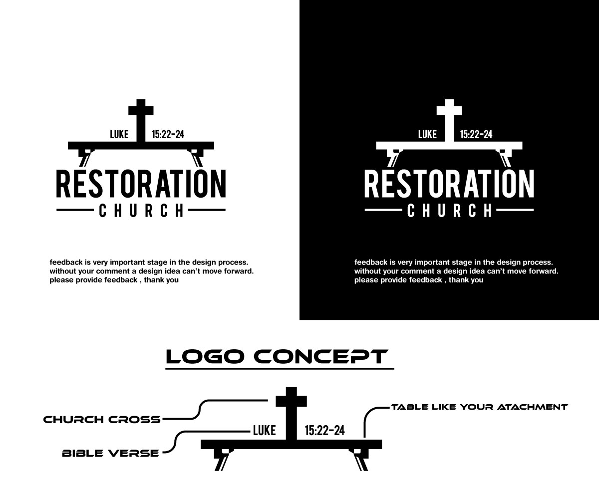 Modern, Bold Logo Design for Restoration Church by Rixes tay | Design ...