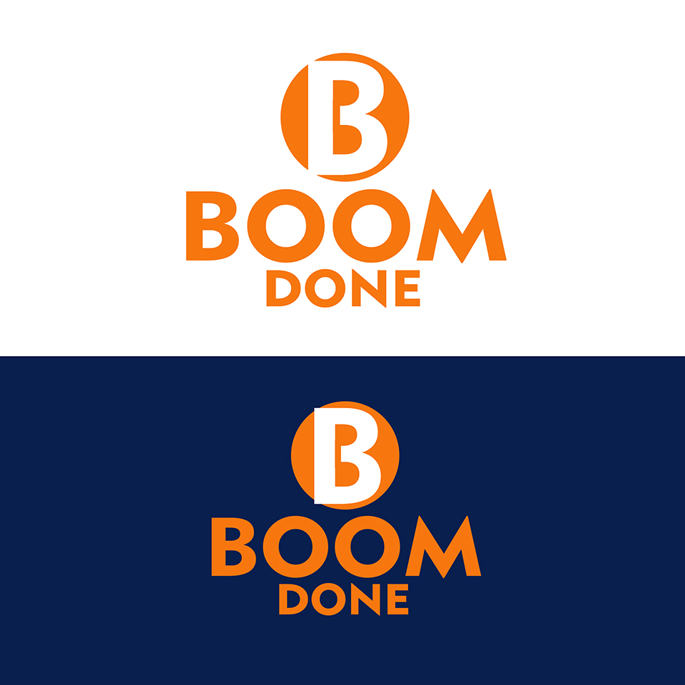 Logo Design for "Boom" then tag line "Done." by NILDesigns | Design ...