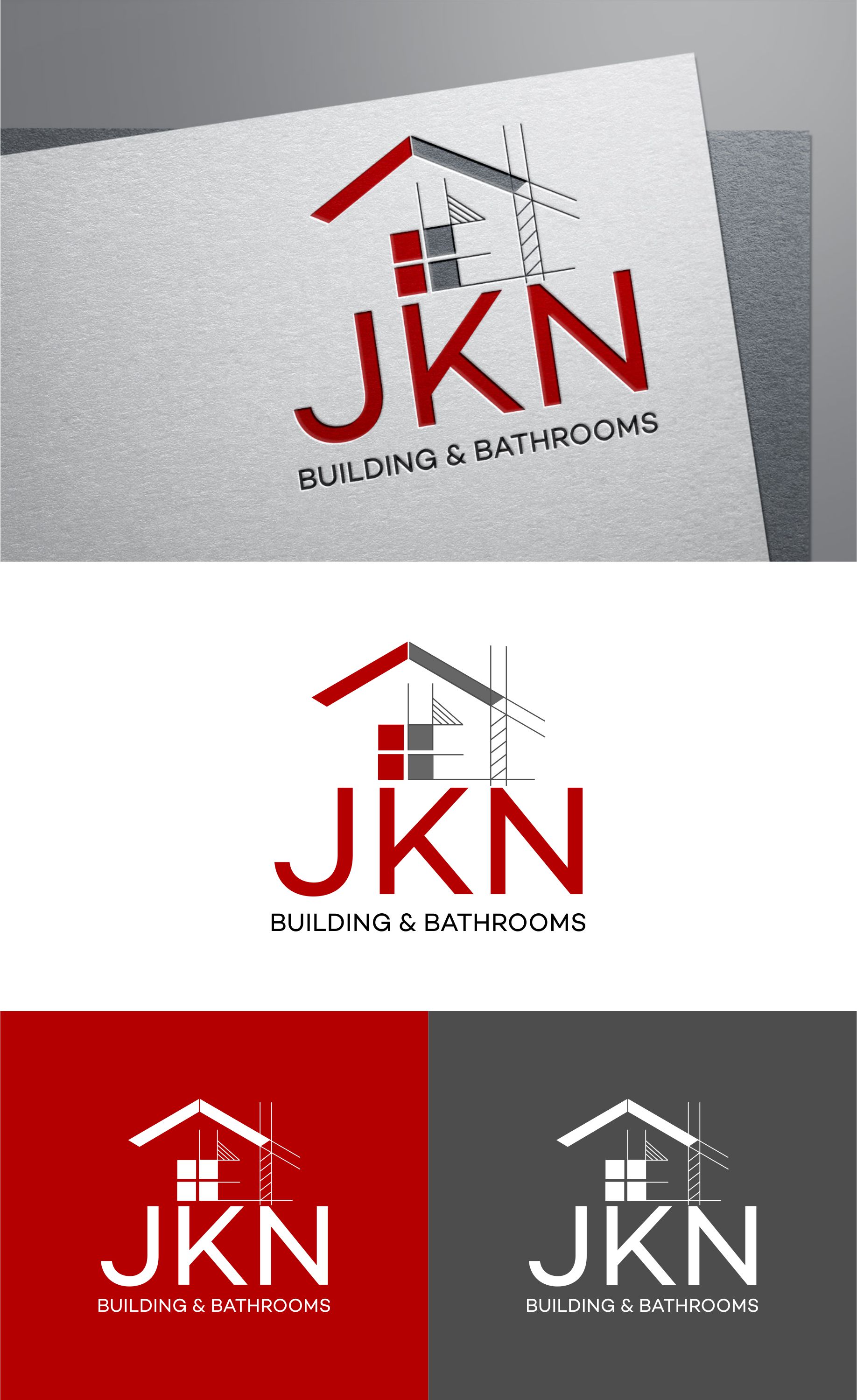 Logo Design for JKN Building & Bathrooms by Sarah Graphic | Design ...