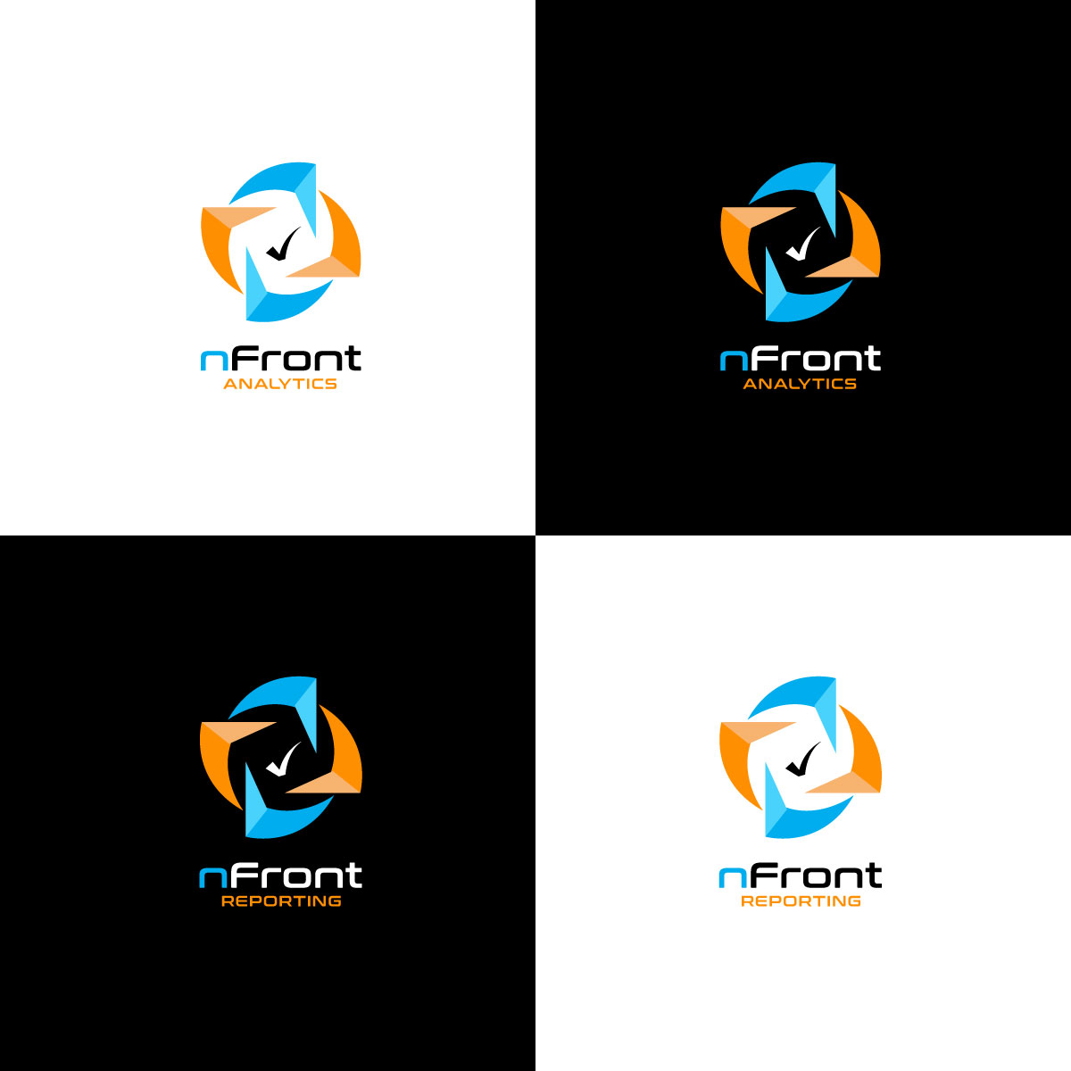 Modern, Professional, Software Service Logo Design for NFRONT ANALYTICS ...