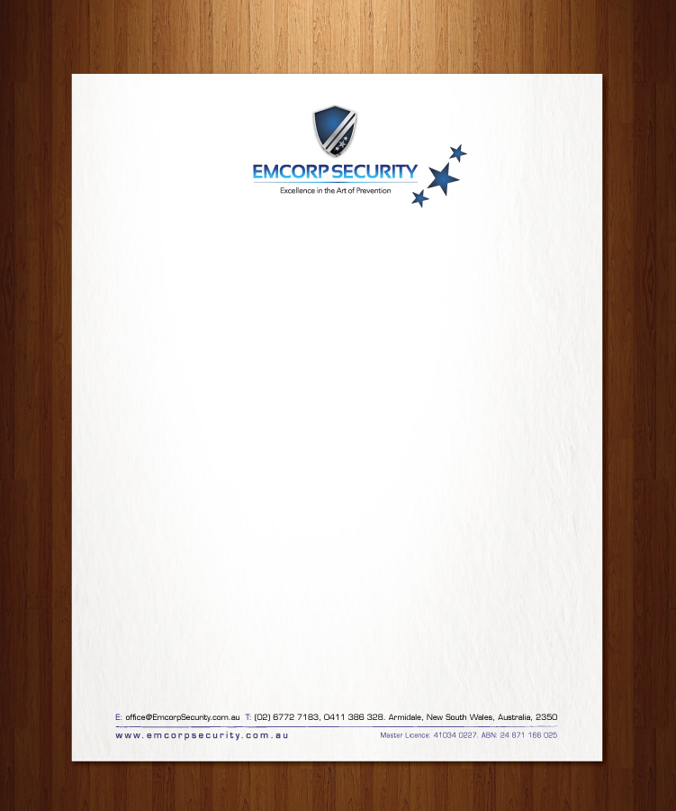 Upmarket, Elegant, Security Letterhead Design for a Company by meet007 ...