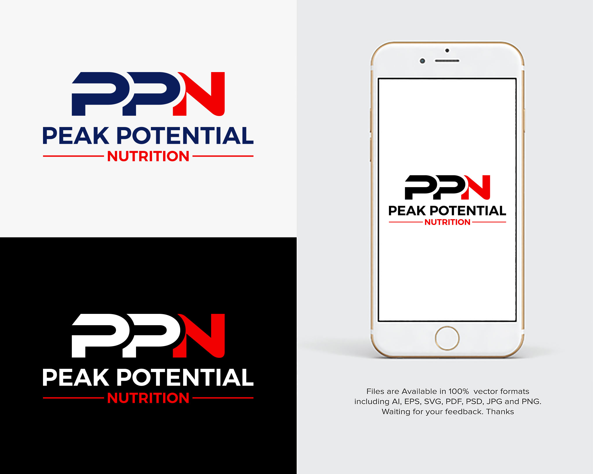 Bold, Modern, Nutritionist Logo Design for Peak Potential Nutrition by ...
