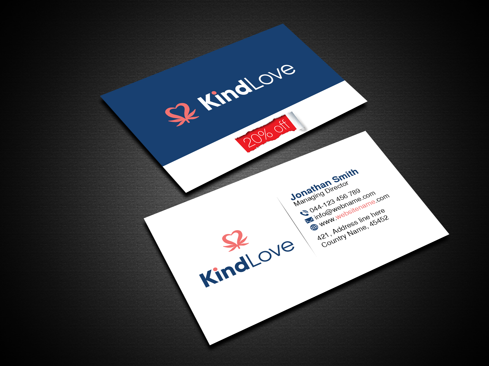 Business Card Design for Kind Love by Creations Box 2015 | Design #24523627
