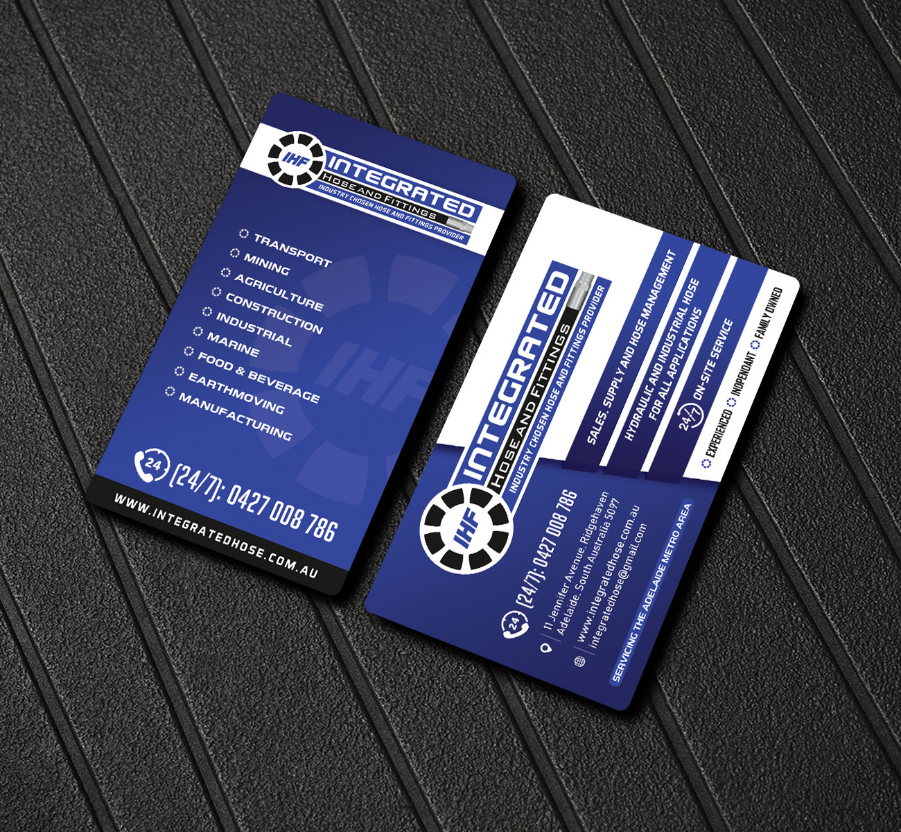 Masculine, Bold, Hydraulic Business Card Design for a Company by ...