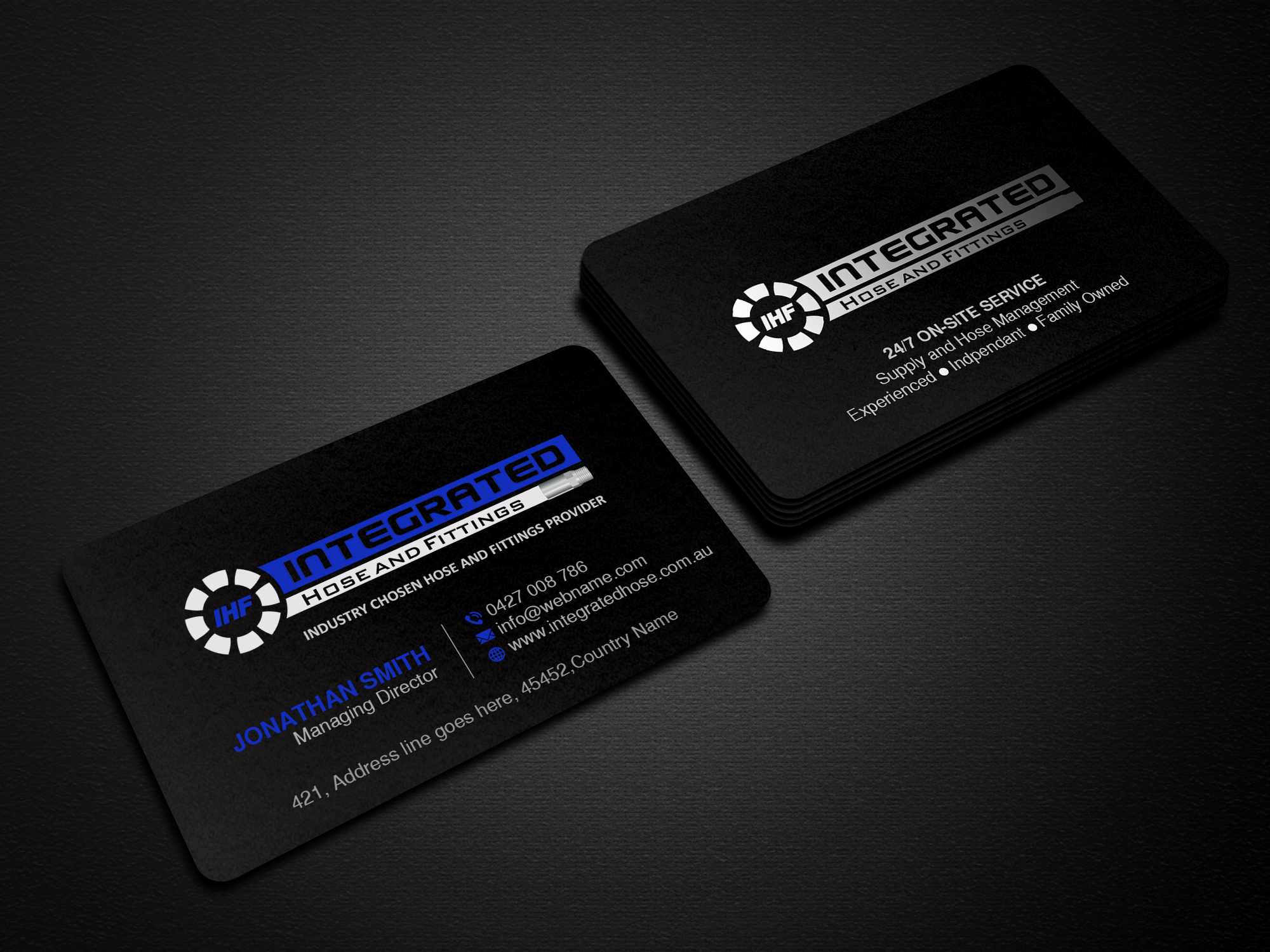 Masculine, Bold, Hydraulic Business Card Design for a Company by ...