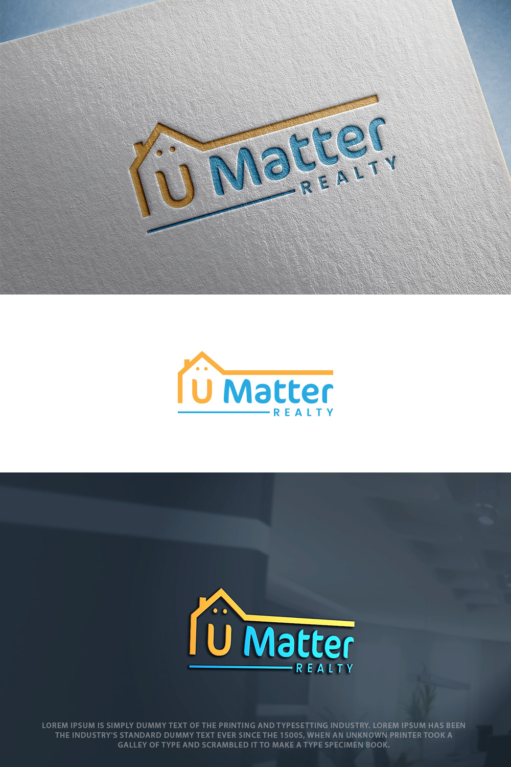 Bold, Modern, Real Estate Agent Logo Design for U Matter Realty by ...