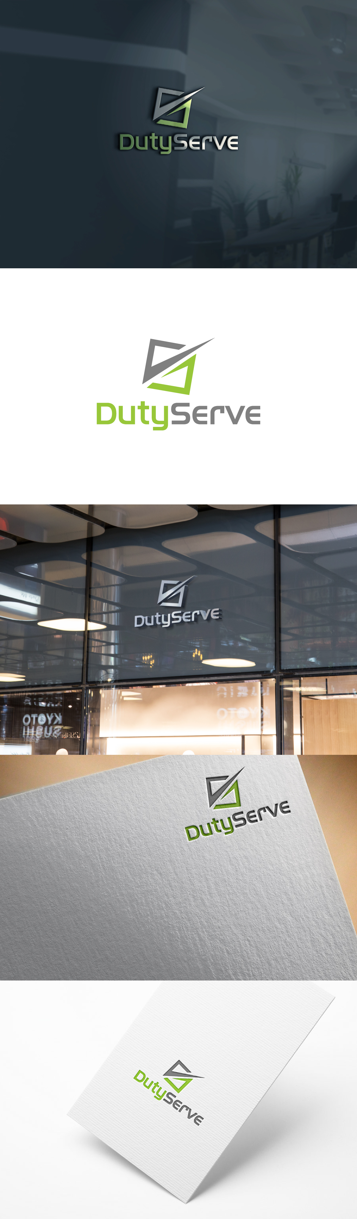 Logo Design for "DutyServe" in text and the logo placed either above or ...