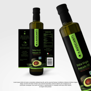 Avocado Oil label - upmarket elegant design | 51 Label Designs for Avocanti