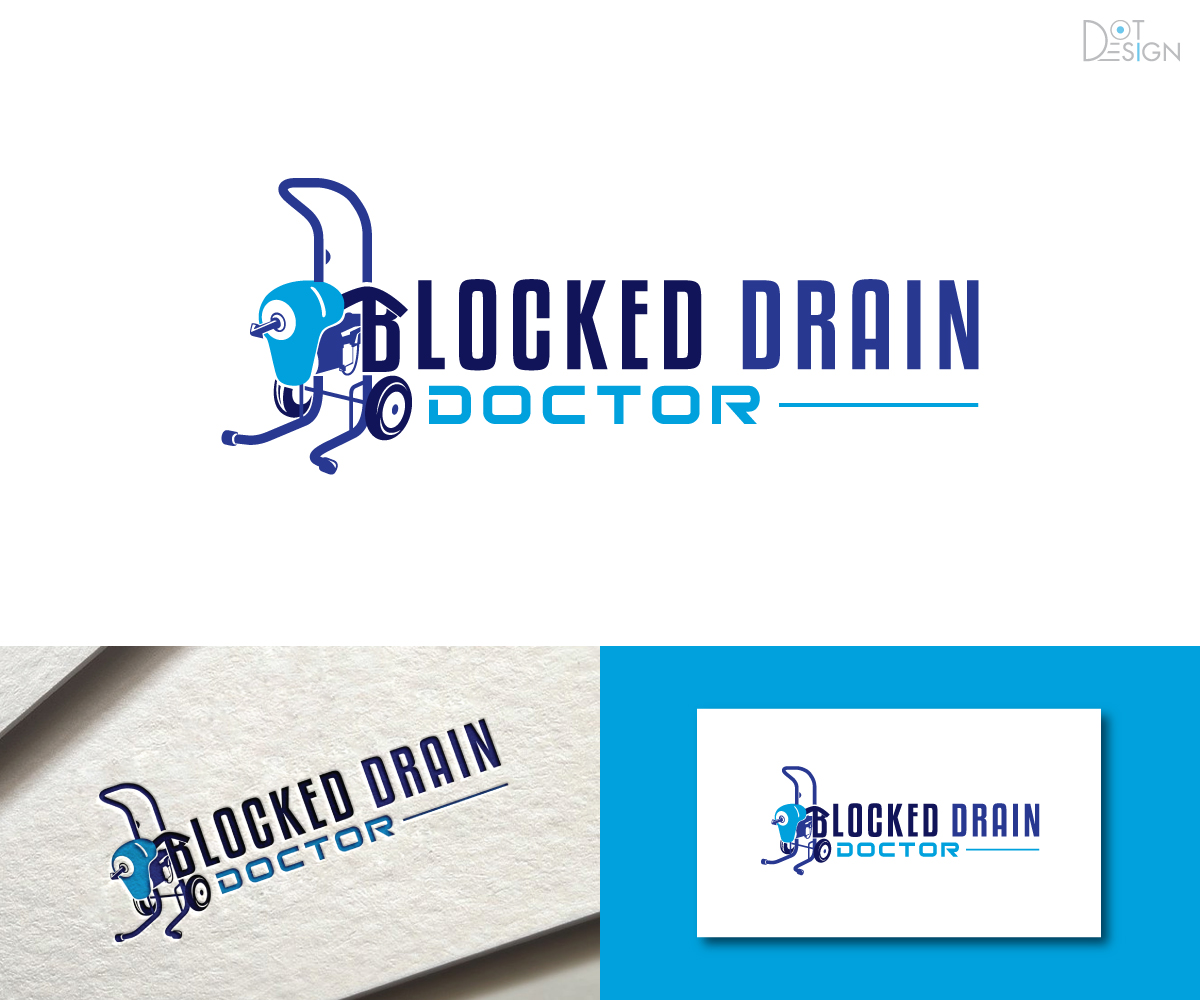 Bold, Modern, Plumber Logo Design for BLOCKED DRAIN DOCTOR by Dot ...