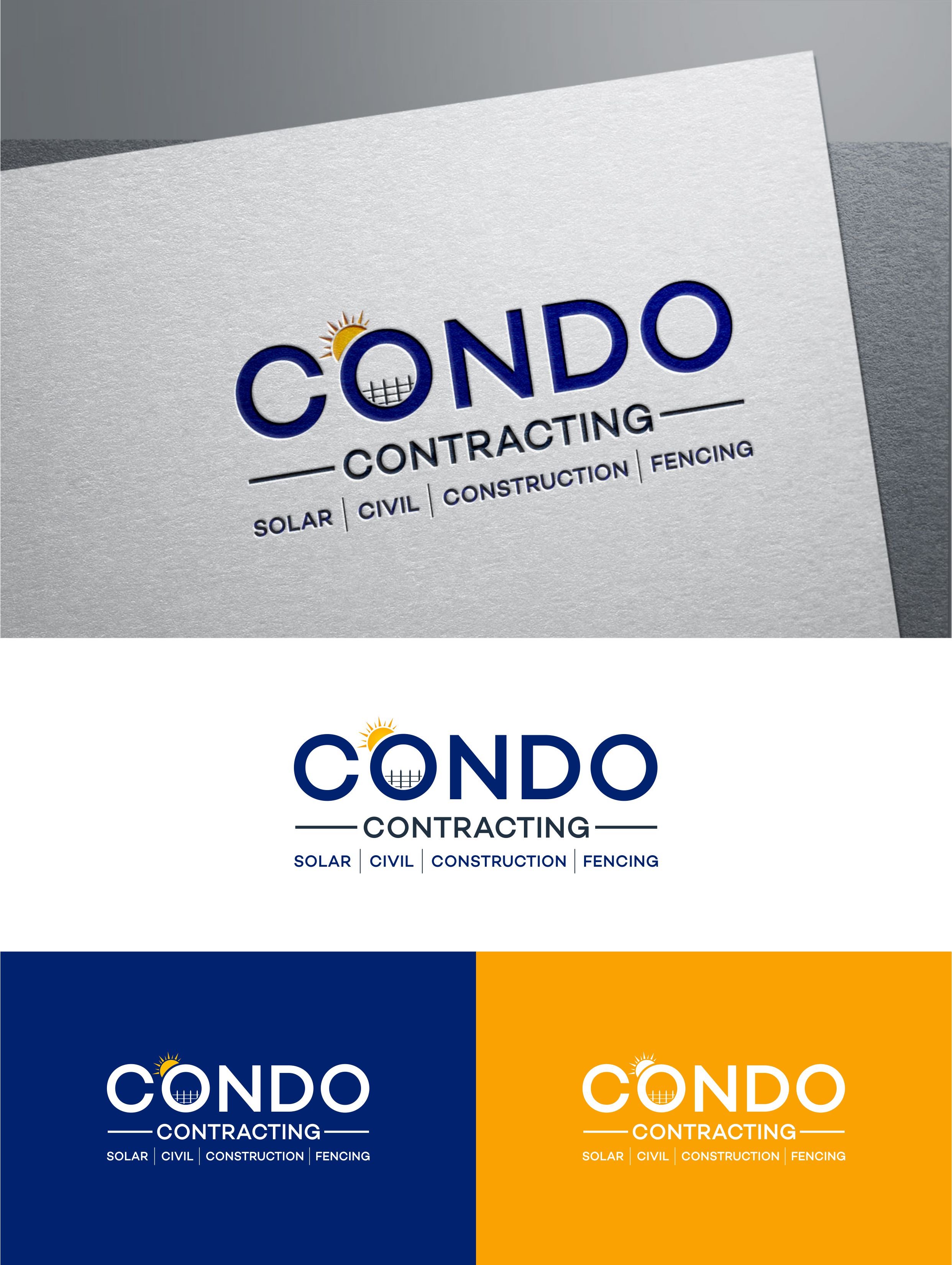 Logo Design for CONDO CONTRACTING SOLAR-CIVIL-CONSTRUCTION-FENCING by V ...