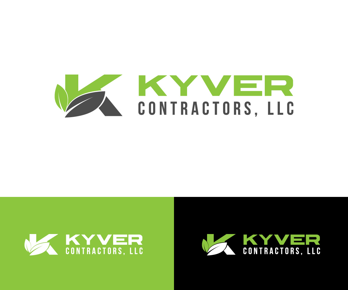 Bold, Masculine, Concrete Logo Design for Kyver Contractors, LLC by ...
