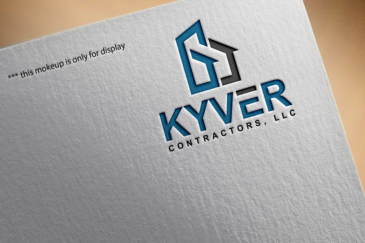 Bold, Masculine, Concrete Logo Design for Kyver Contractors, LLC by ...