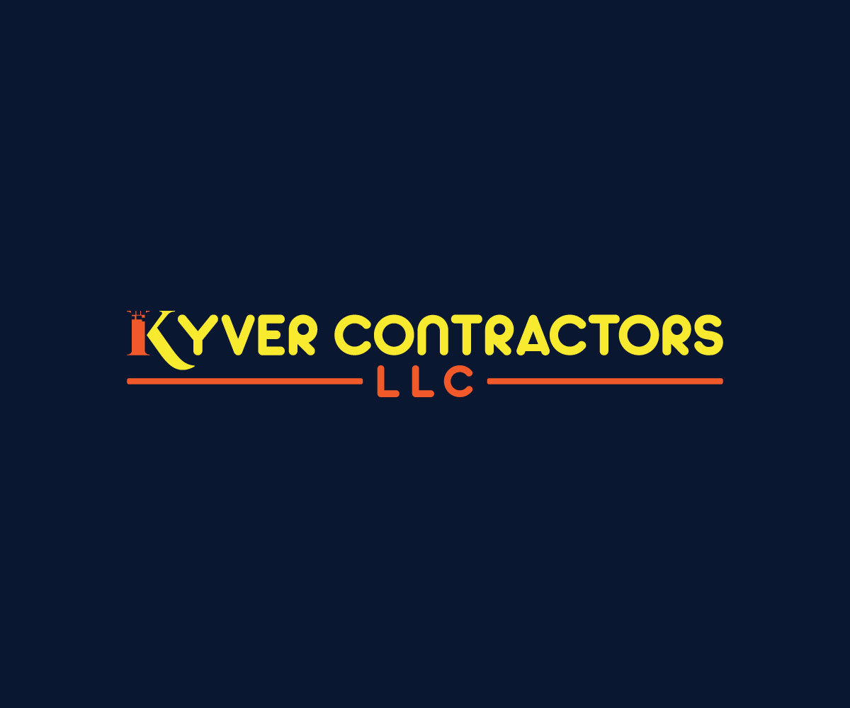 Bold, Masculine, Concrete Logo Design for Kyver Contractors, LLC by ...