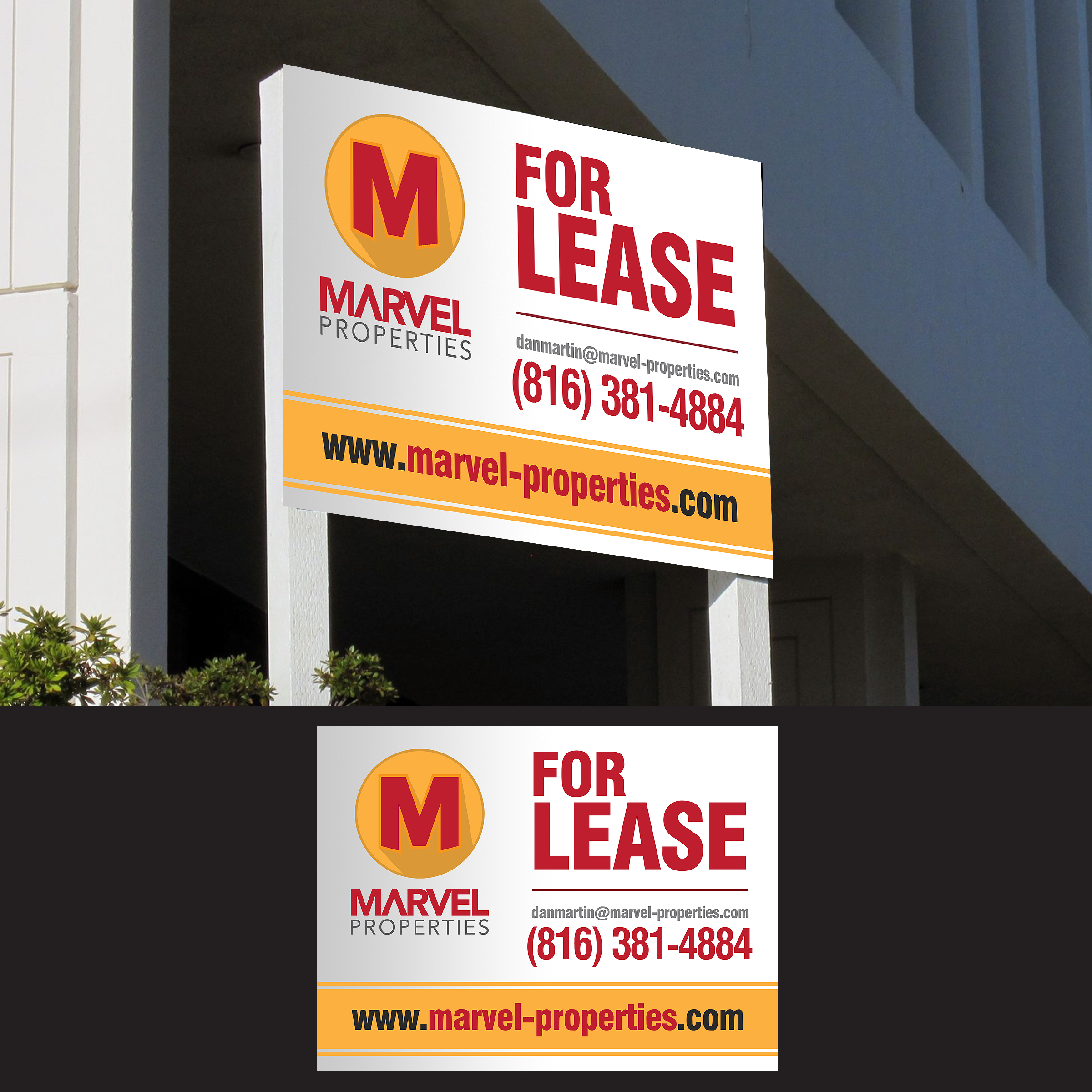 Modern, Upmarket, Real Estate Development Signage Design for Marvel ...