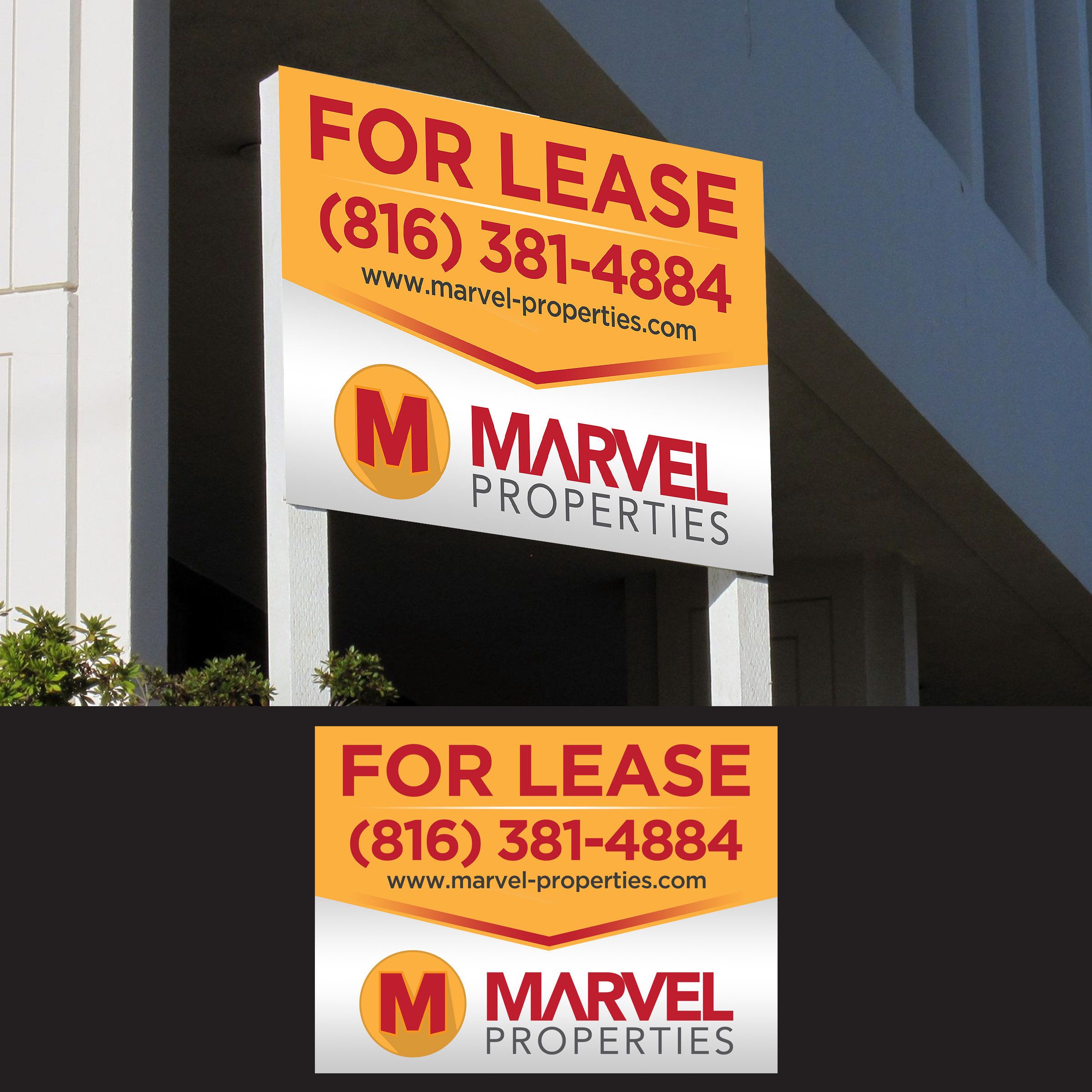 Modern, Upmarket, Real Estate Development Signage Design for Marvel ...