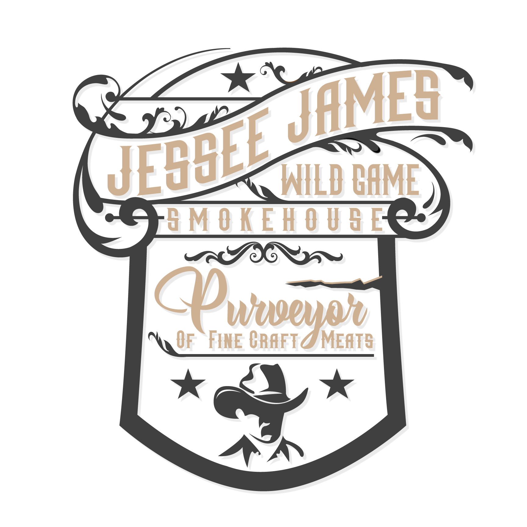 Masculine, Bold, Meatpacking Logo Design for Company Name: Jesse James ...
