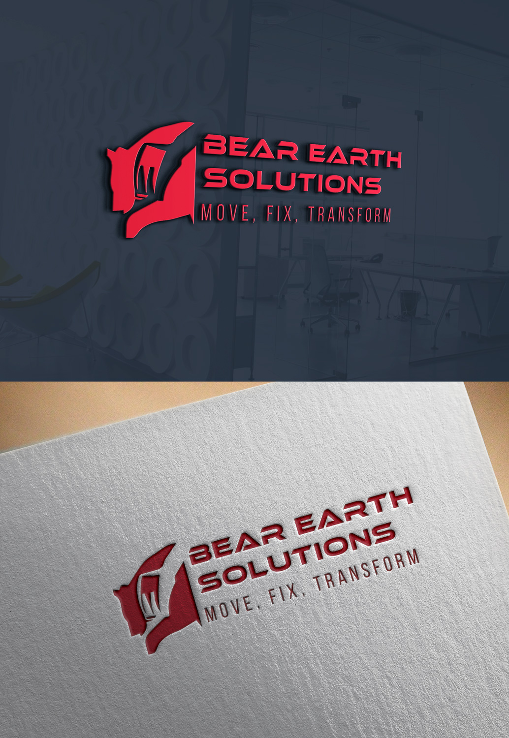 Bold, Modern Logo Design for Business name "Bear Earth Solutions" and ...