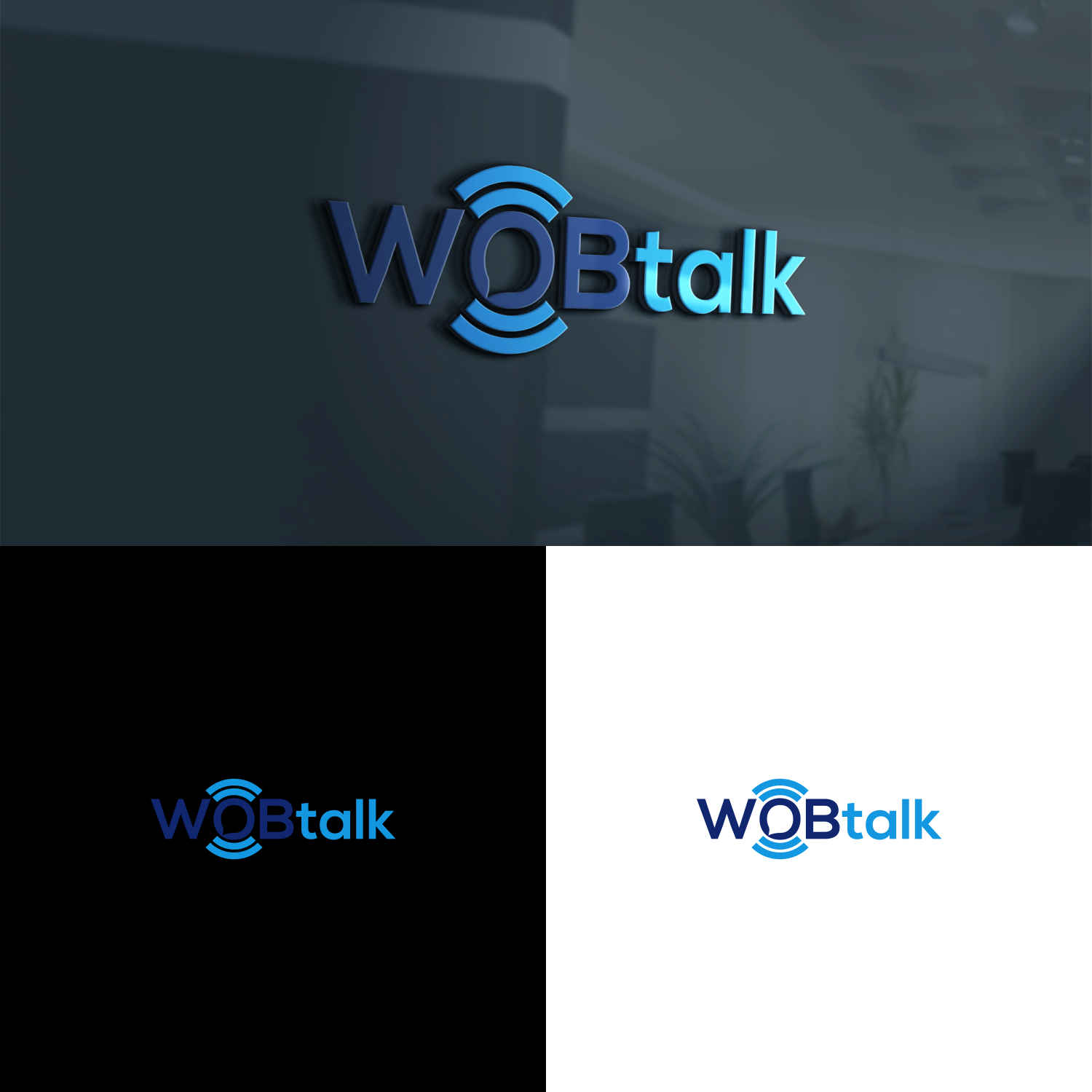 Logo Design for WOBtalk by ZiangArt_Studio | Design #24874733
