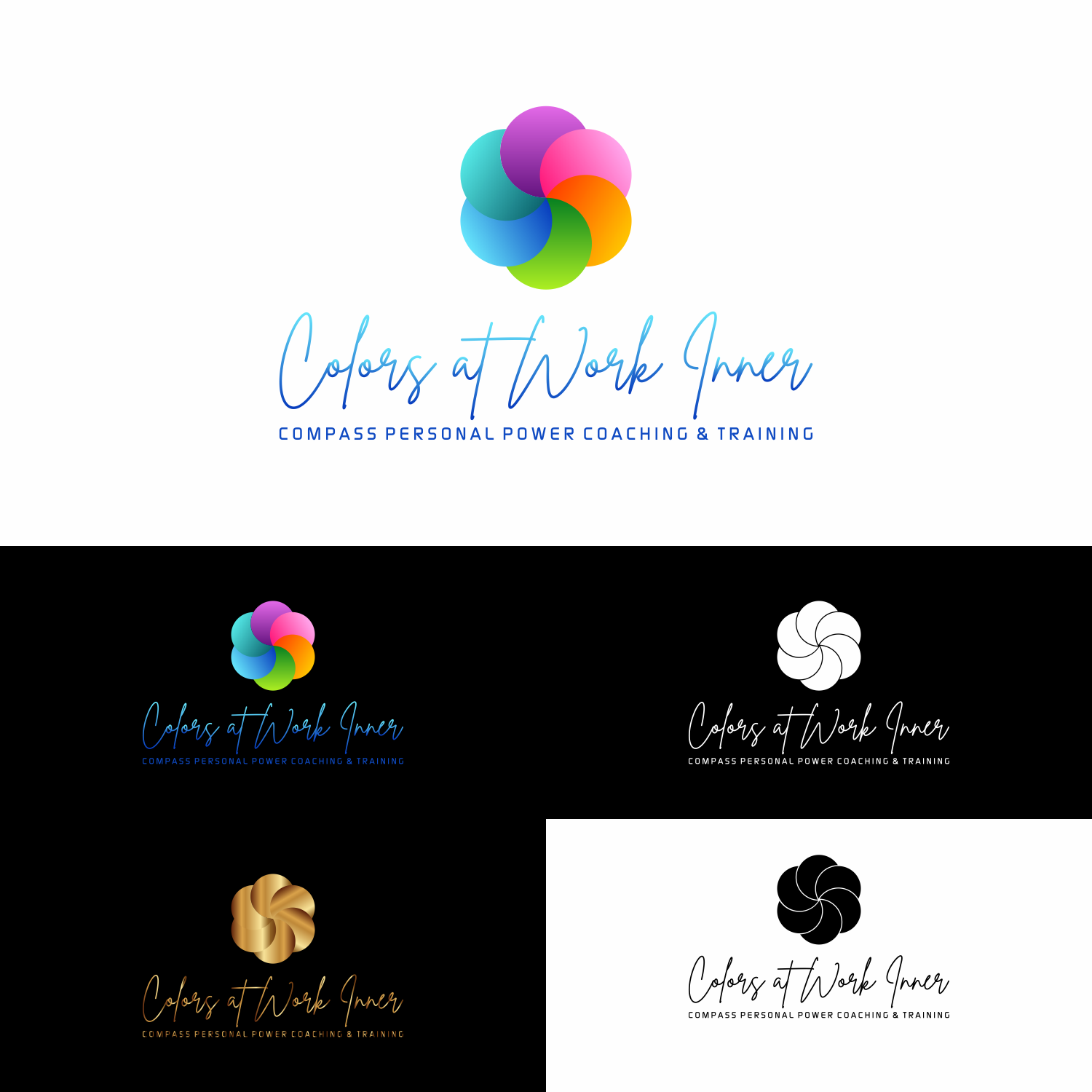 Colorful, Elegant Logo Design for Colors at Work Inner Compass Personal ...