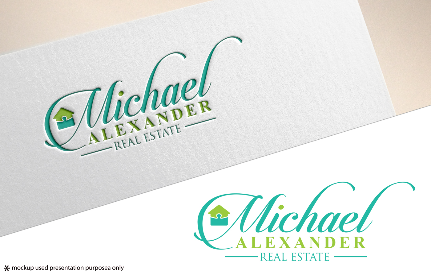 Professional, Masculine, Real Estate Agent Logo Design for Michael ...