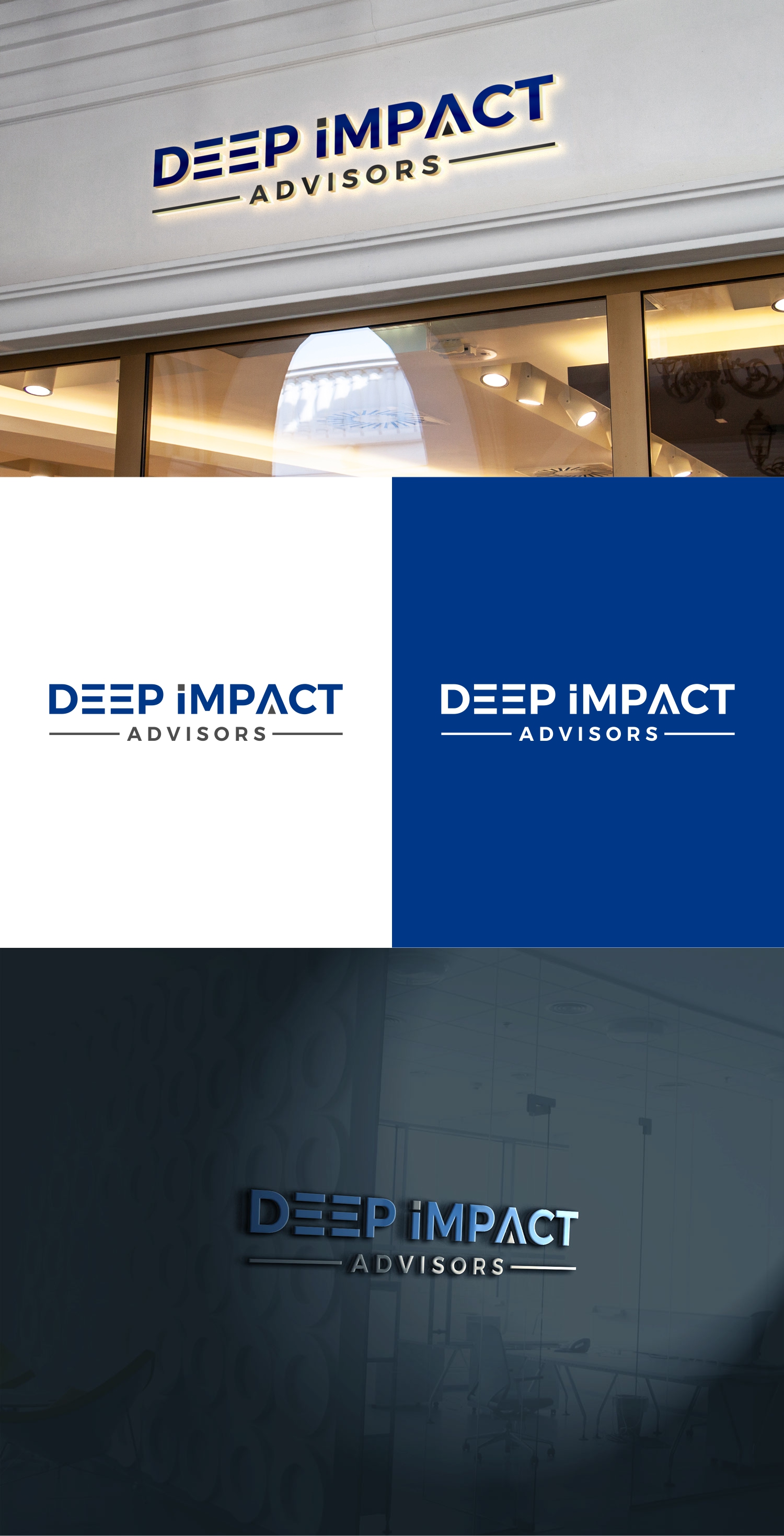 Serious, Masculine Logo Design for Deep Impact Advisors by MX LogoArt ...