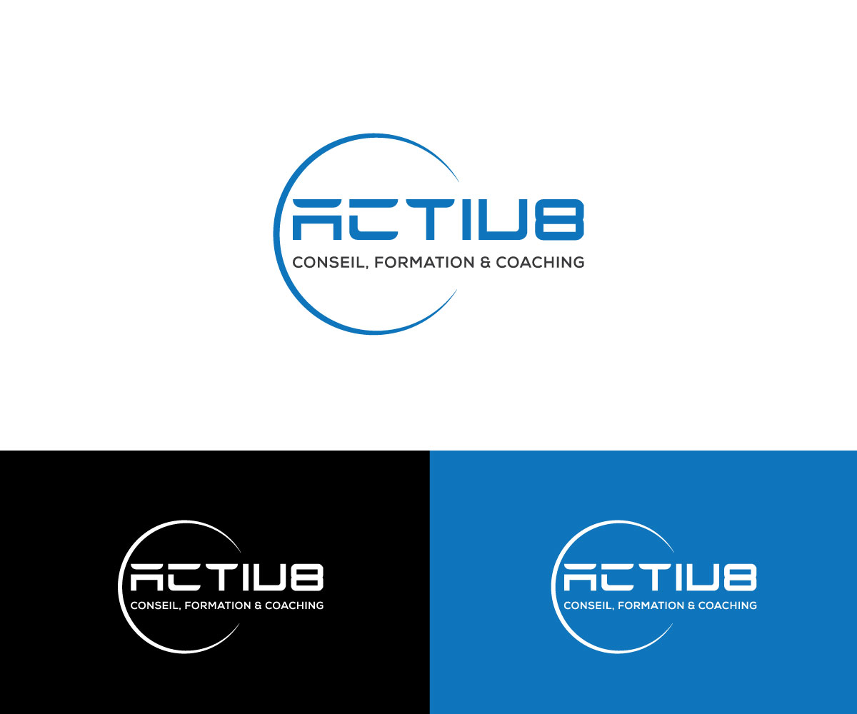 Logo Design for "Activ8" Sublogo would be "Conseil, formation ...