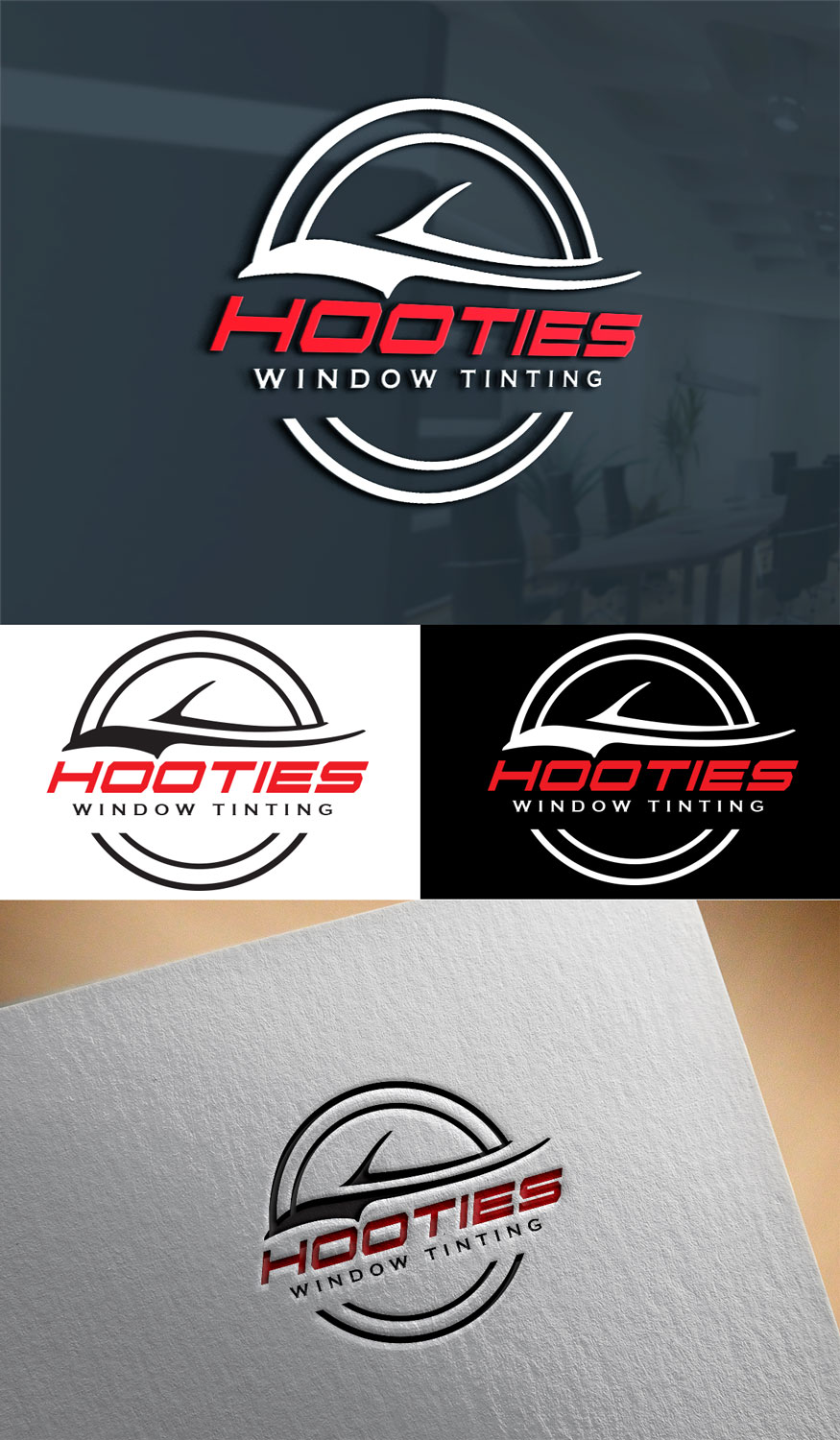 Professional, Feminine, Window Tinting Logo Design for Hooties Window ...