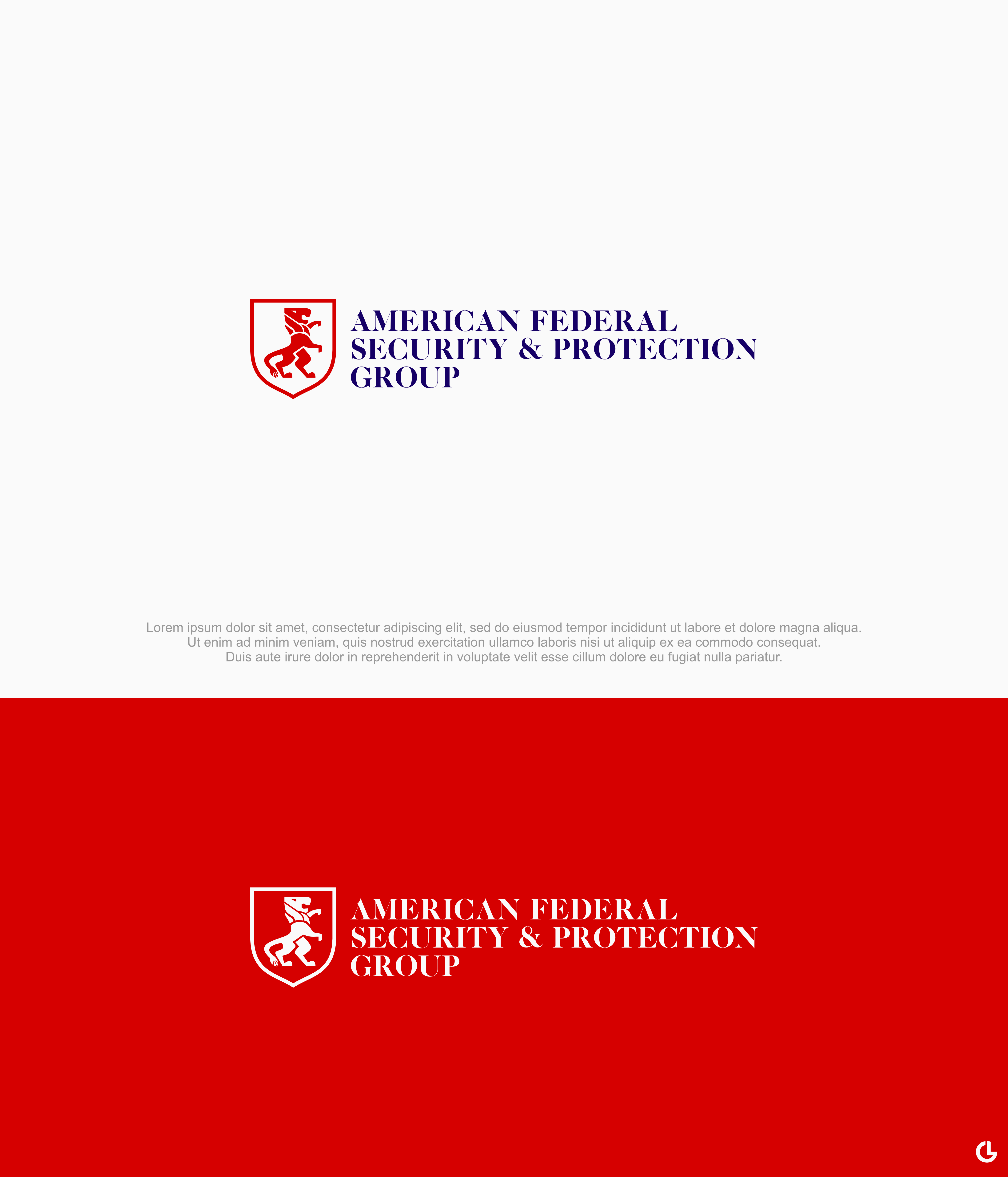 Serious, Professional, Security Guard Logo Design for American Federal ...