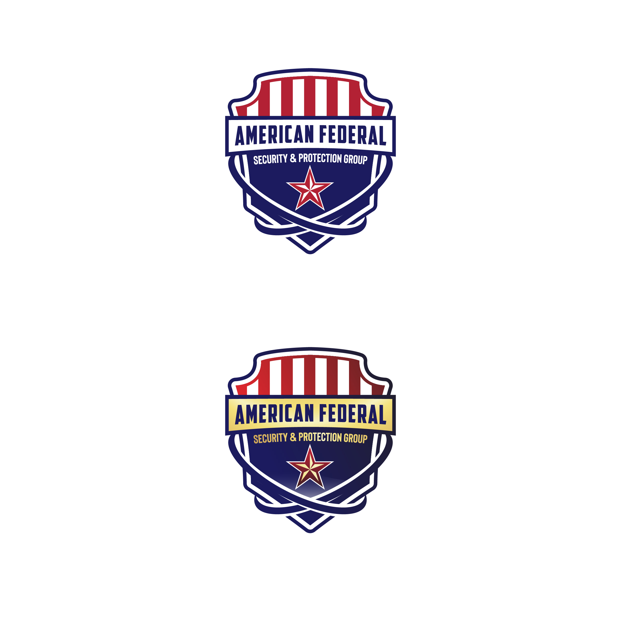 Serious, Professional, Security Guard Logo Design for American Federal ...