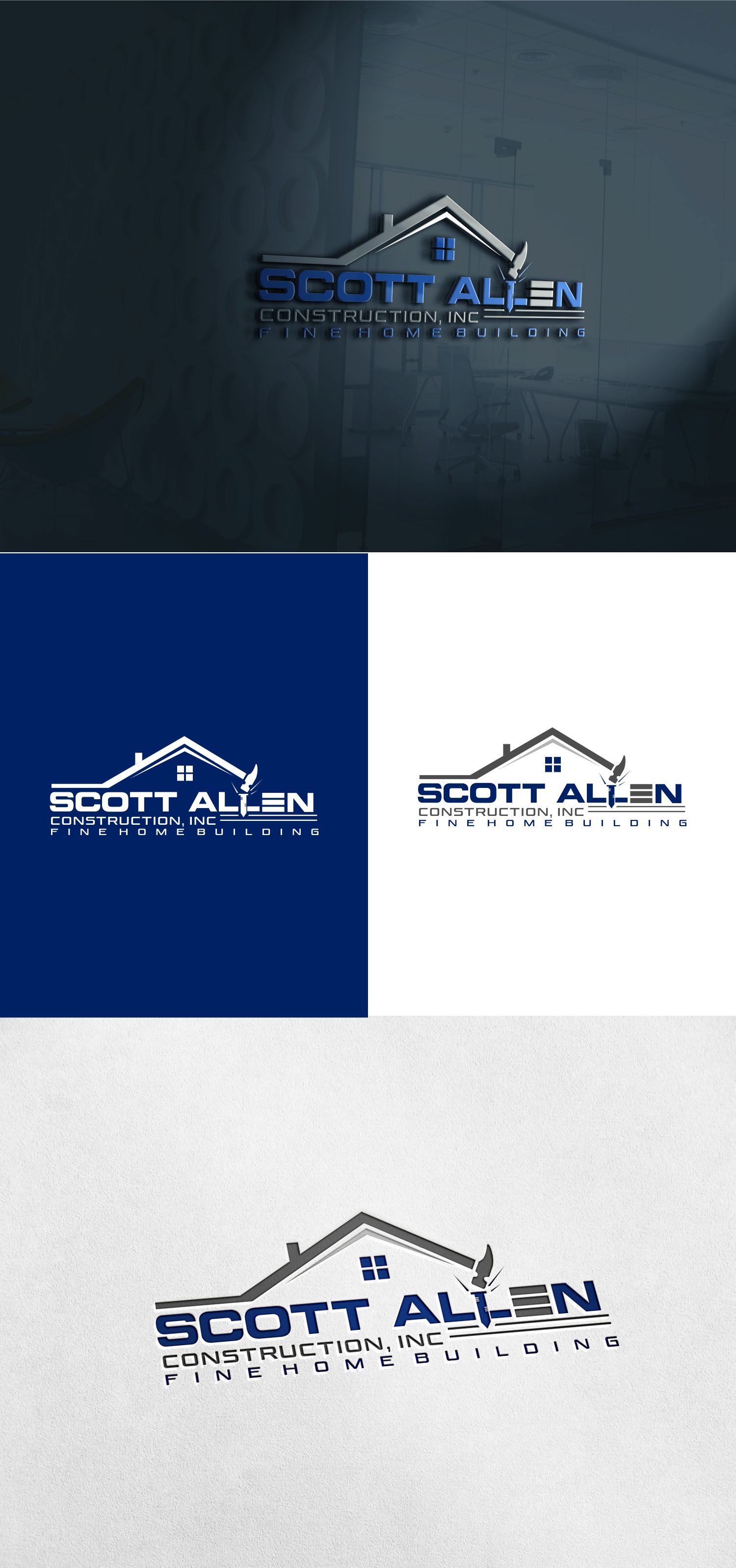 Masculine, Upmarket, Residential Construction Logo Design for Fine home ...